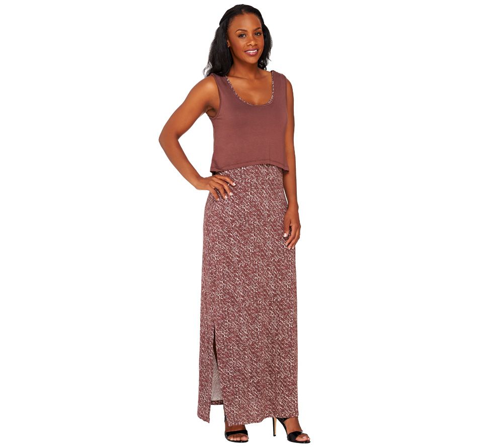 "As Is" Lisa Rinna Collection Reg Printed Maxi Dress w/Top - QVC.com