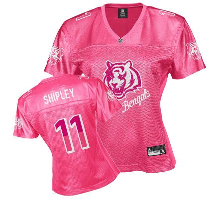 NFL Cincinnati Bengals Jordan Shipley Women's Pink Fem Jersey - QVC.com