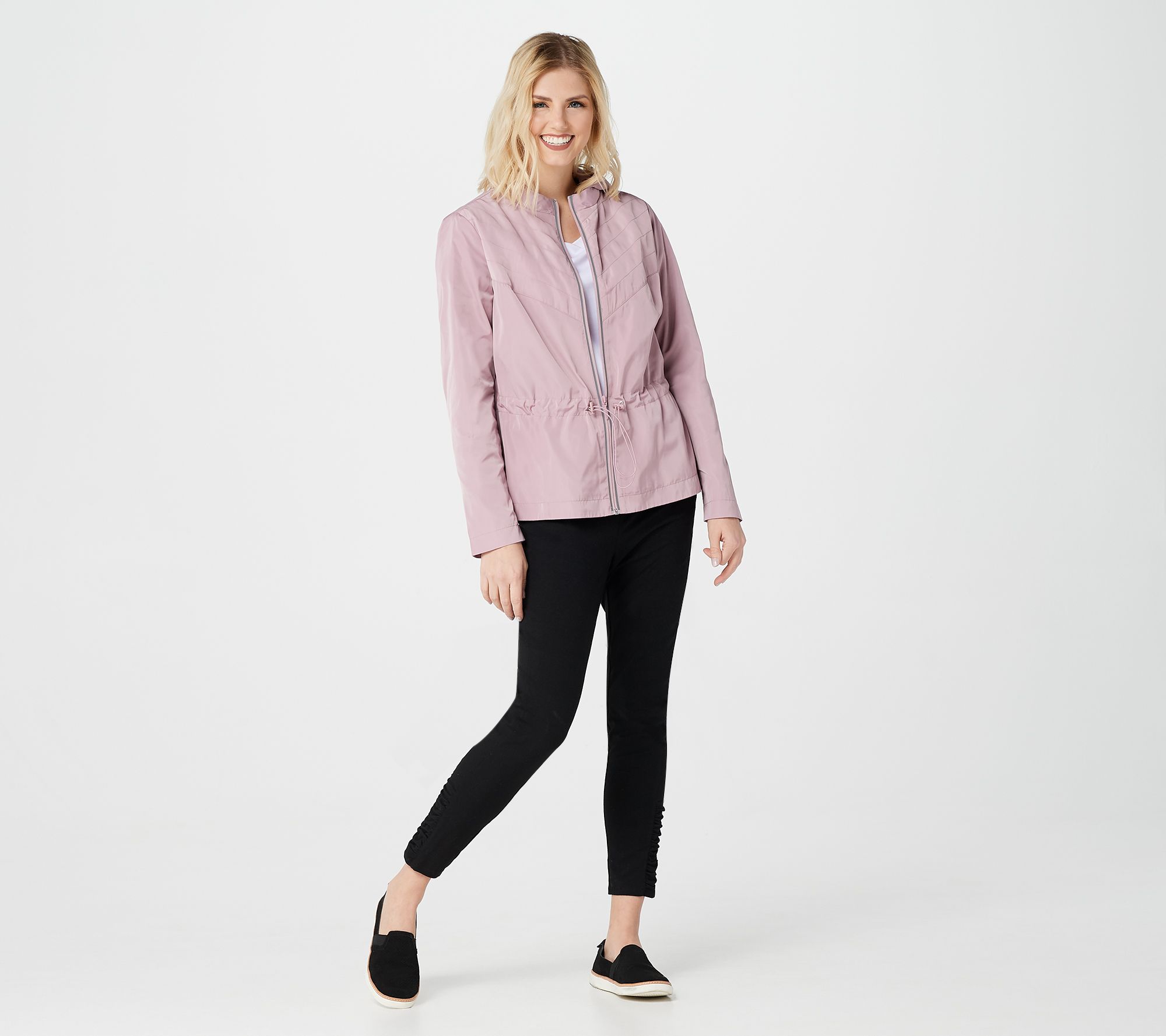 "As Is" zuda Summit Jacket with Drawstring Waist - QVC.com