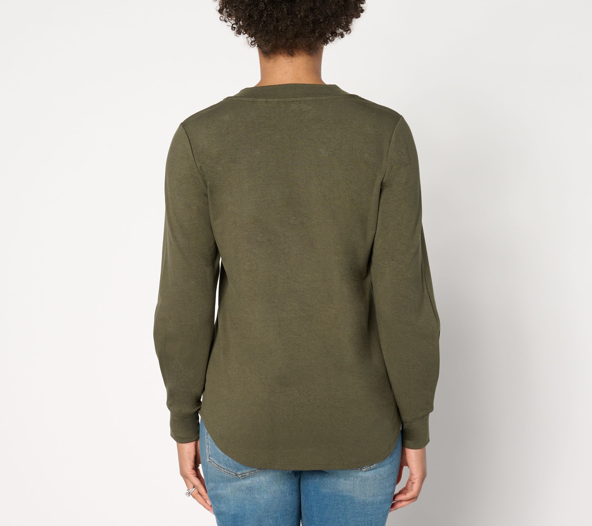 "As Is" BEAUTIFUL by Lawrence Zarian Overlap V-Neck Long Sleeve Top ...