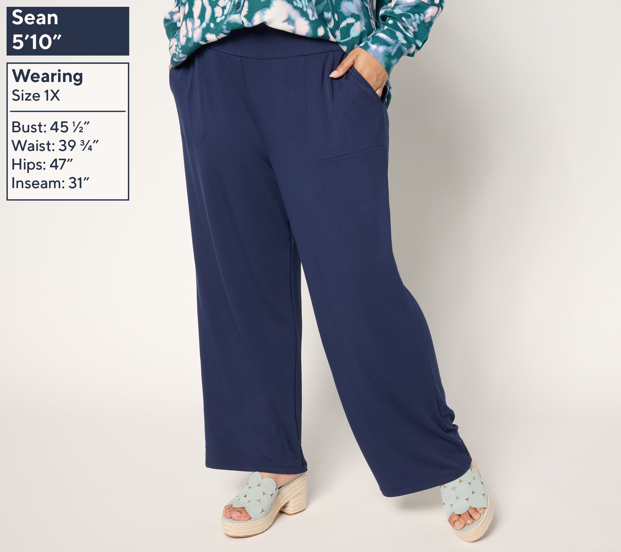 "As Is" Brandis Dress Out Loud Reg Acquitted Knit Relaxed Pants - QVC.com