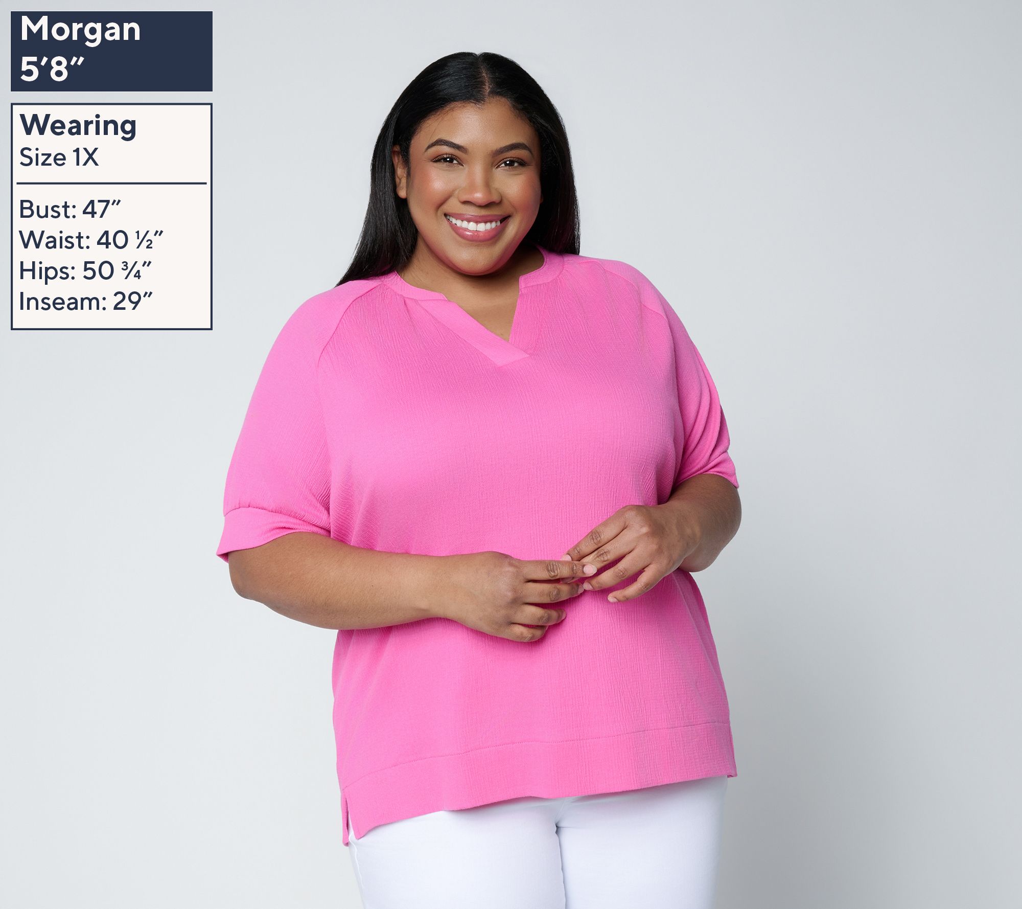 Belle by Kim Gravel Packabelle Slay the Vacay Elbow Top - QVC.com