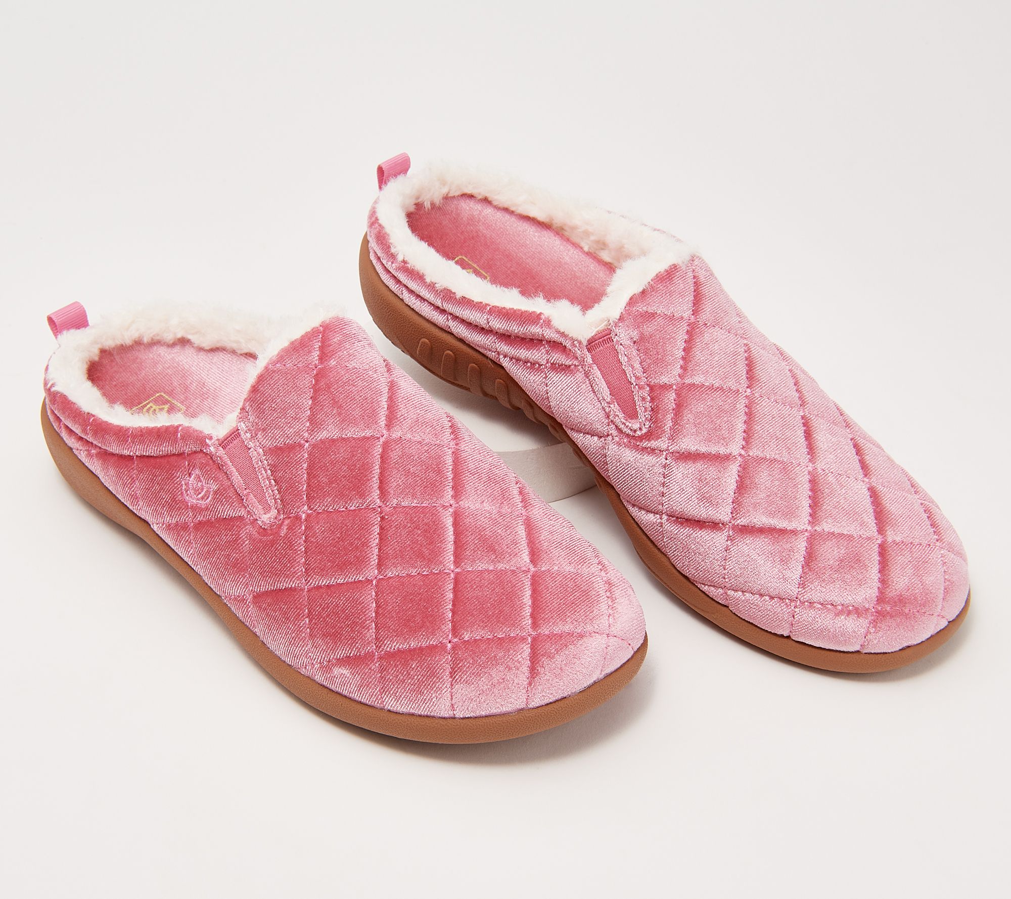 Qvc Spenco Orthotic Quilted Velvet Slippers Velveteen Tvshoppingqueens