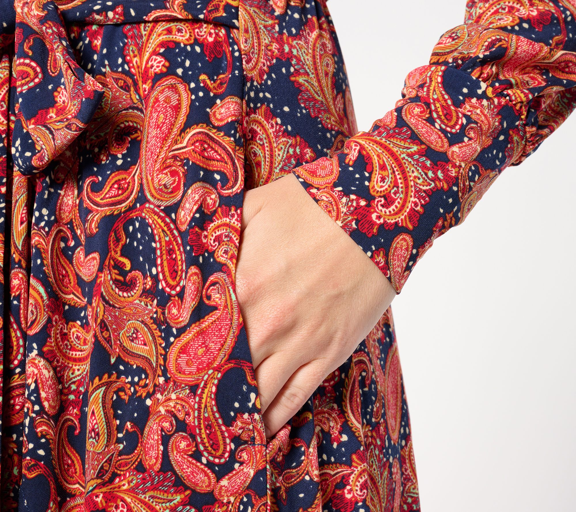 Studio Park X Jane Treacy Regular Faux Wrap Knit Dress - QVC.com