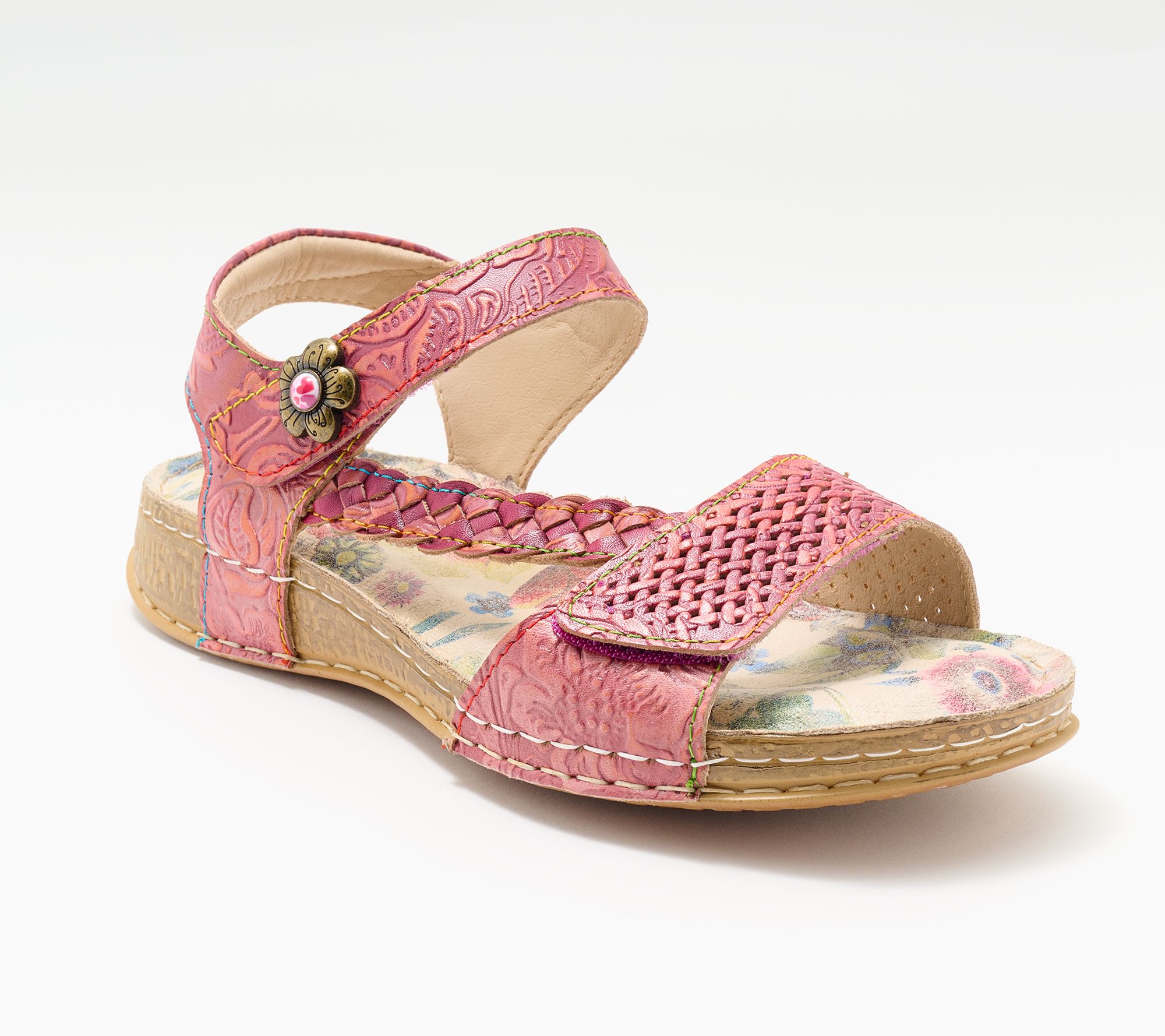 L'Artiste by Spring Step Leather Sandals - Popular-Sprig - QVC.com