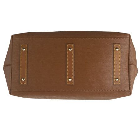 Dooney & Bourke Cork Coated Cotton Grommet Shopper with Leather Trim ...