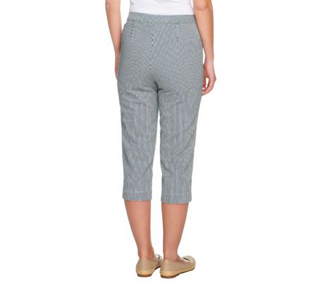 "As Is" Liz Claiborne New York Regular Jackie Striped Capris - QVC.com