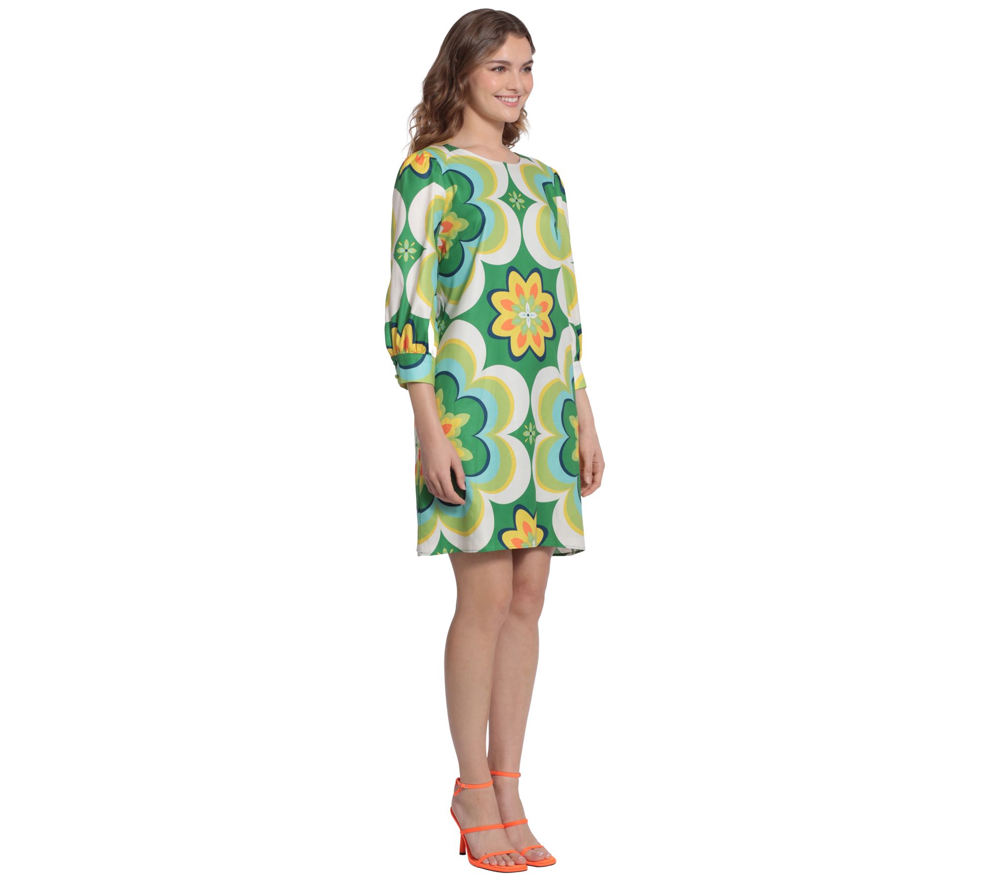 Donna Morgan Long Sleeve Shift Dress - QVC.com