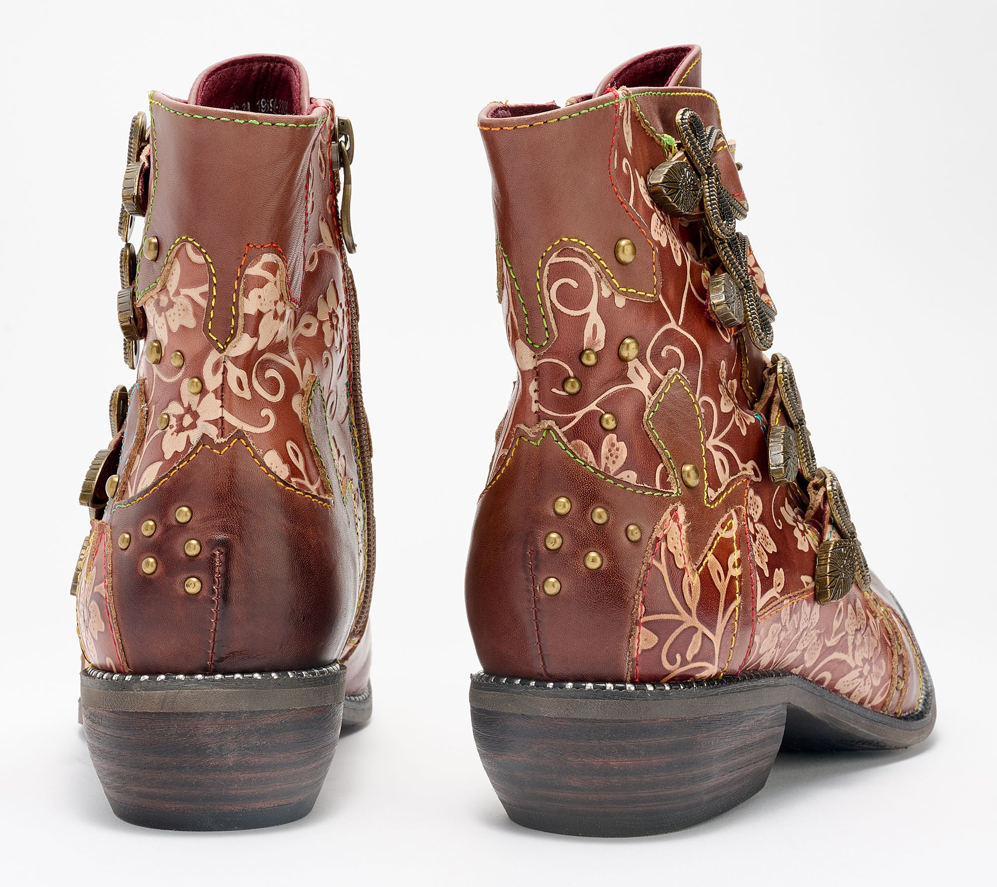 L'Artiste by Spring Step Leather Ankle Boots - Rodeha - QVC.com