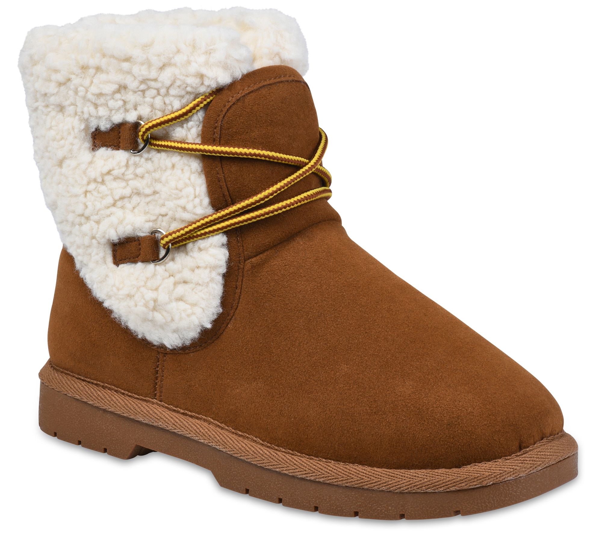 Gaahuu Faux Suede Berber Hiker Boot - QVC.com