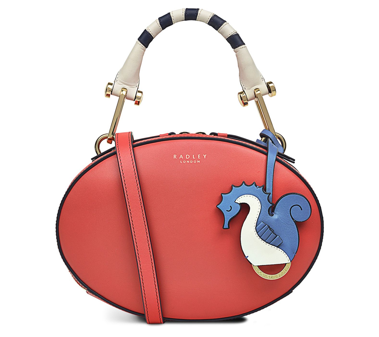RADLEY Basil Street Small Leather Bag w/Seahorse Fob - QVC.com