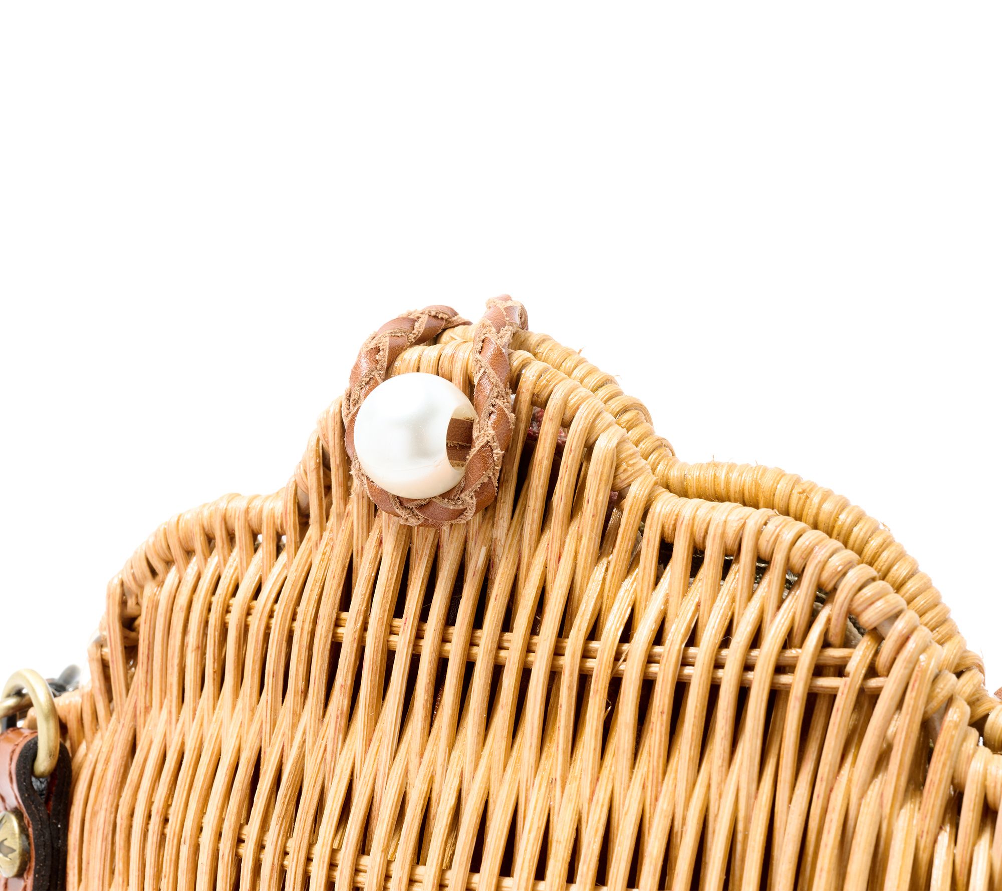 "As Is" Patricia Nash Cala Luna Wicker Clam Crossbody - QVC.com