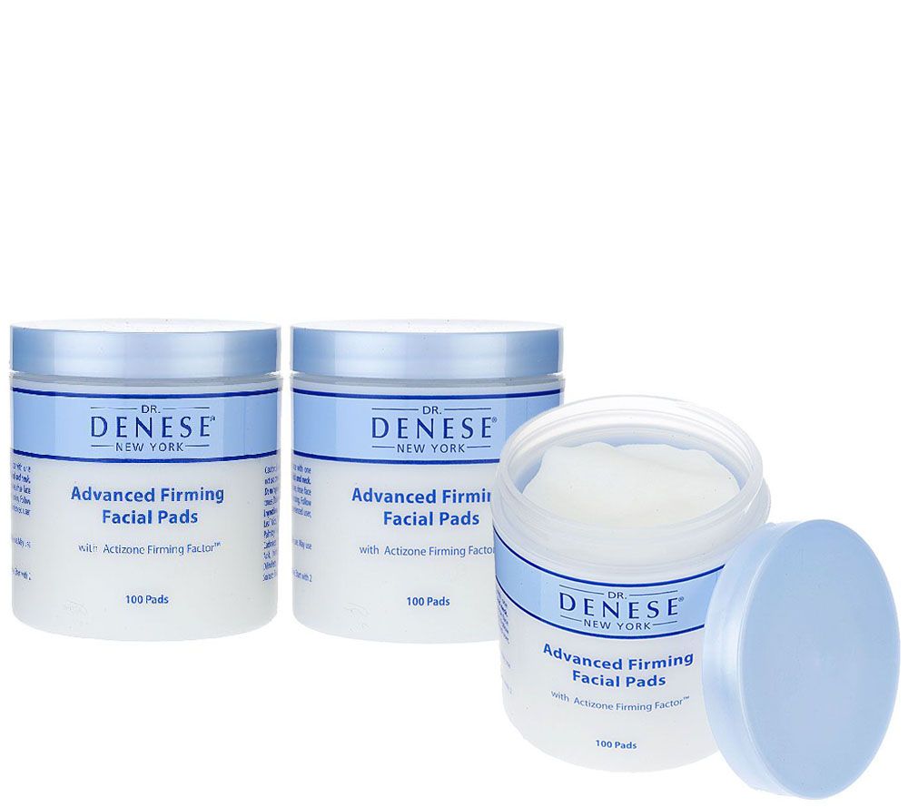 Dr. Denese Set of 3 100ct Advanced Firming Facial Pads Trio - QVC.com