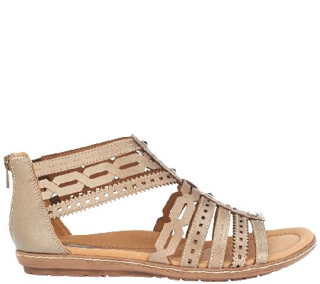 Earth Leather Multi-strap Sandals - Bay - QVC.com