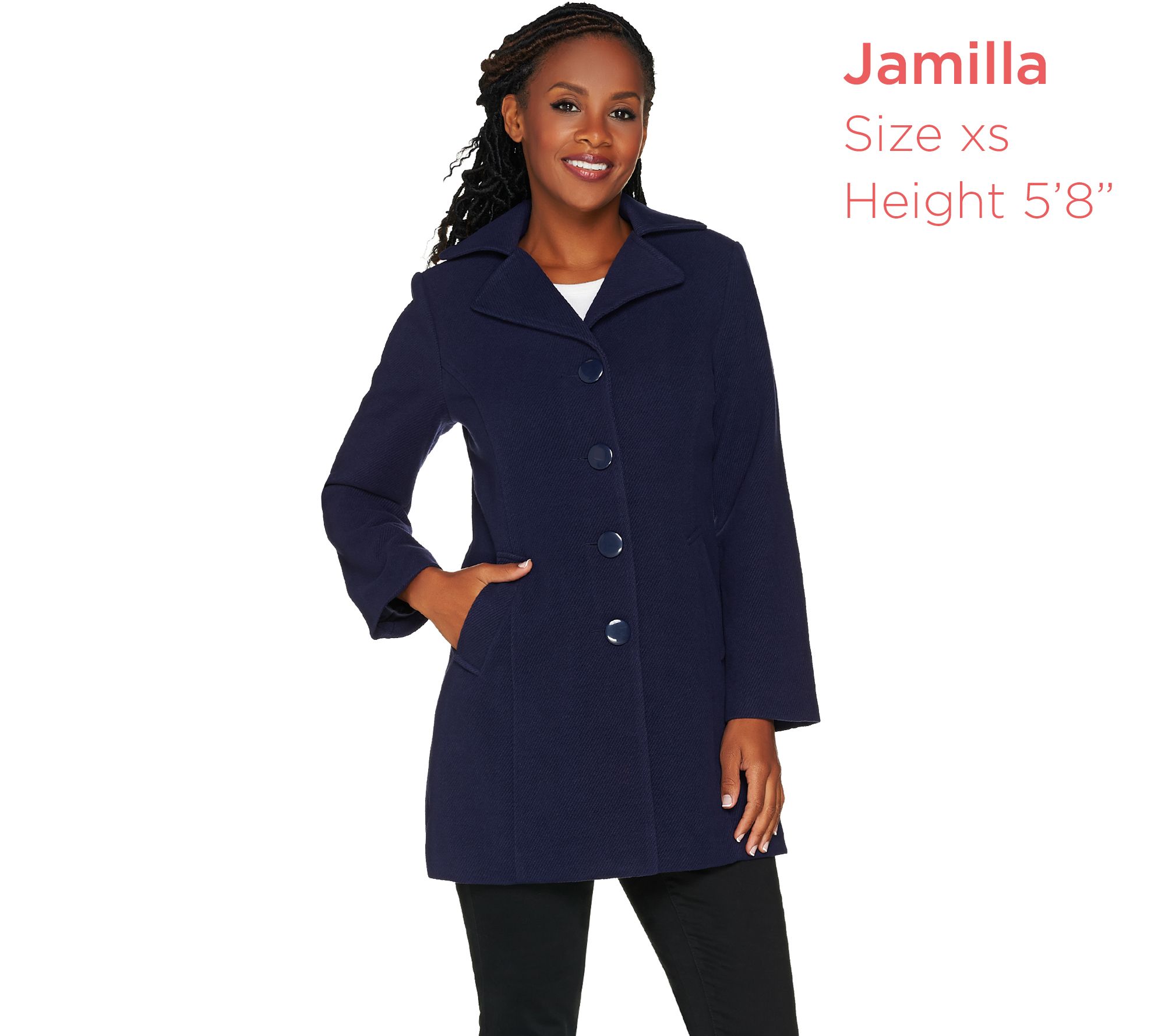 "As Is" Joan Rivers Classic Swing Coat - QVC.com