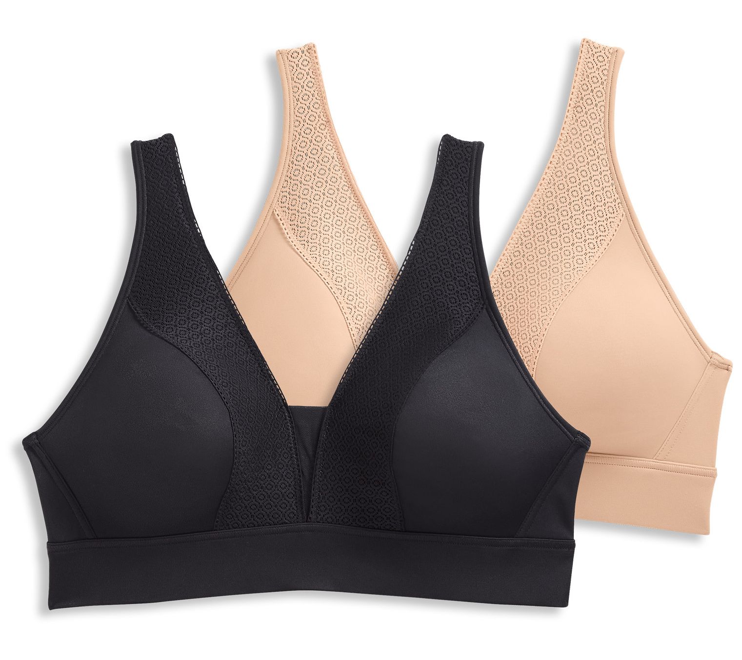 (QVC) Jockey Set of 2 Forever Fit Soft Touch Lace Bra – TVShoppingQueens