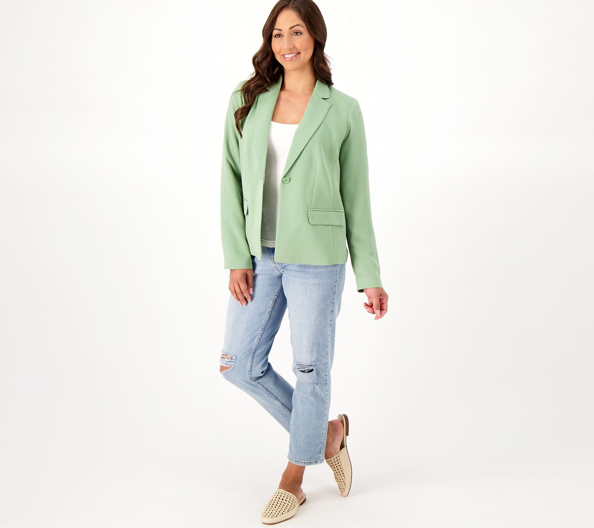 Candace Cameron Bure Notched Collar Blazer - QVC.com