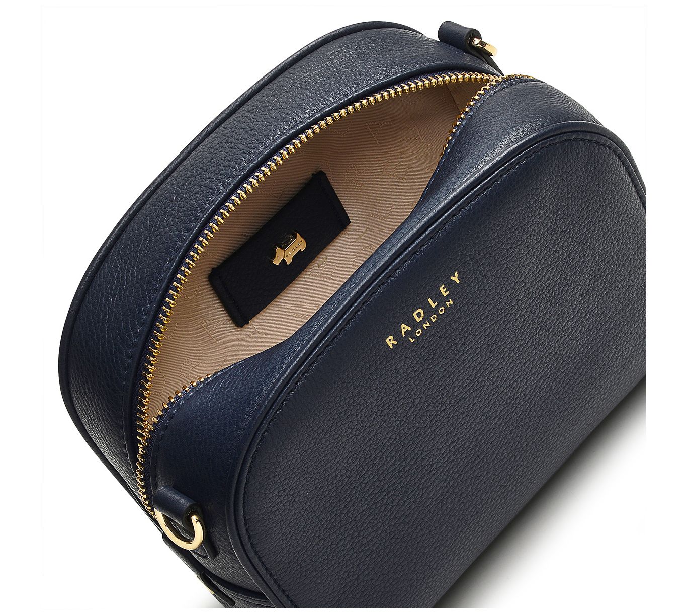 RADLEY London Arden Crescent Small Zip LeatherCrossbody Bag - QVC.com