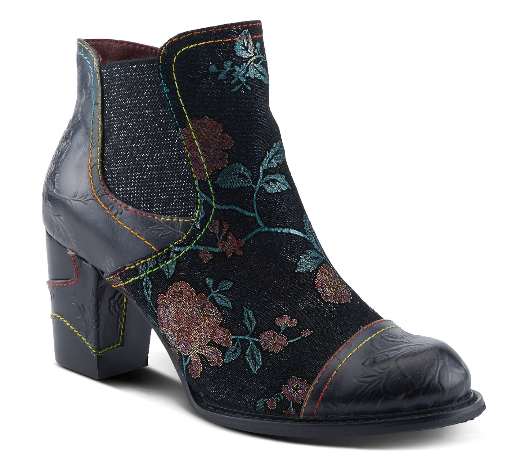 L'Artiste by Spring Step Leather Heeled Booties- Ceja - QVC.com