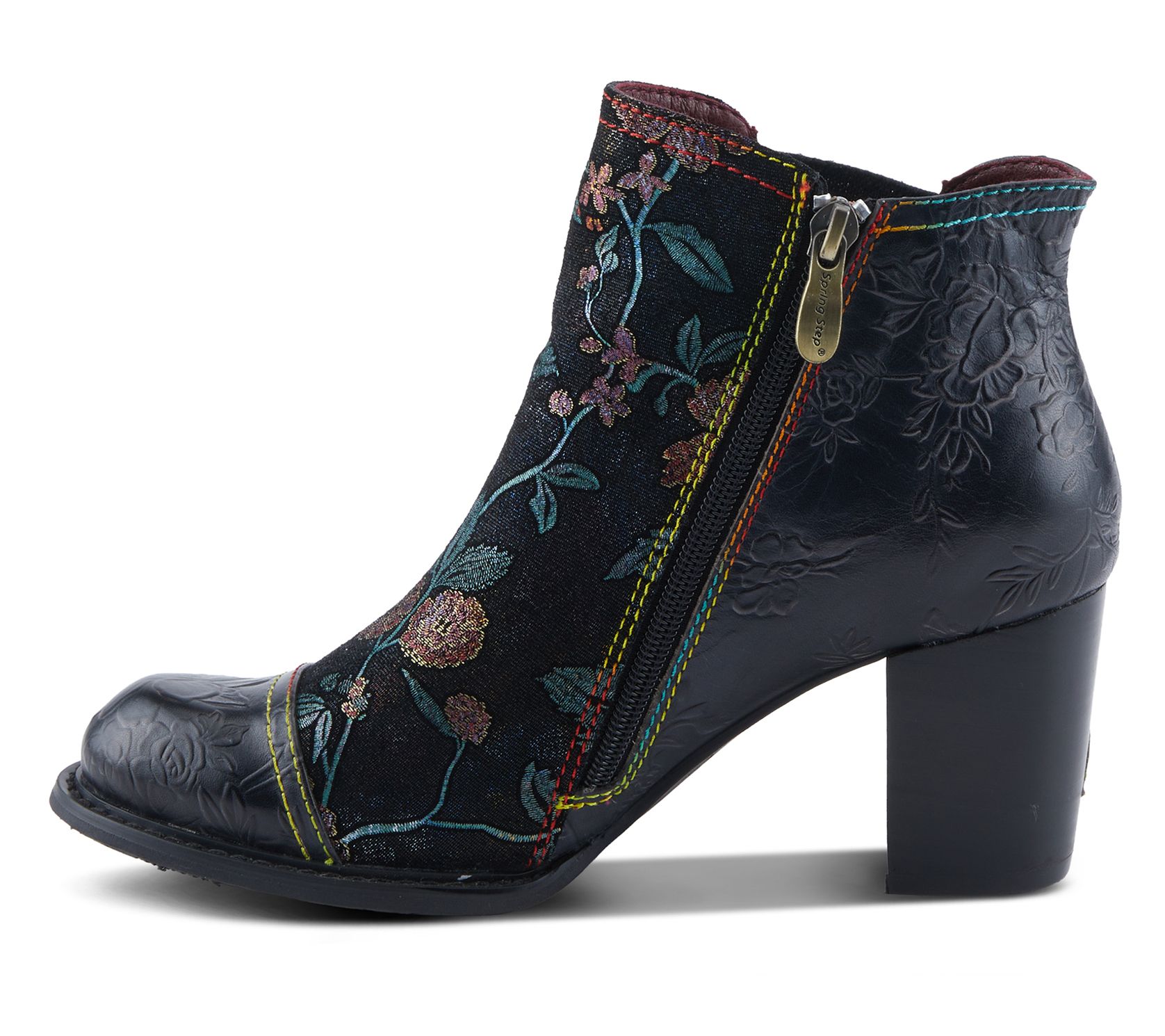 L'Artiste by Spring Step Leather Heeled Booties- Ceja - QVC.com