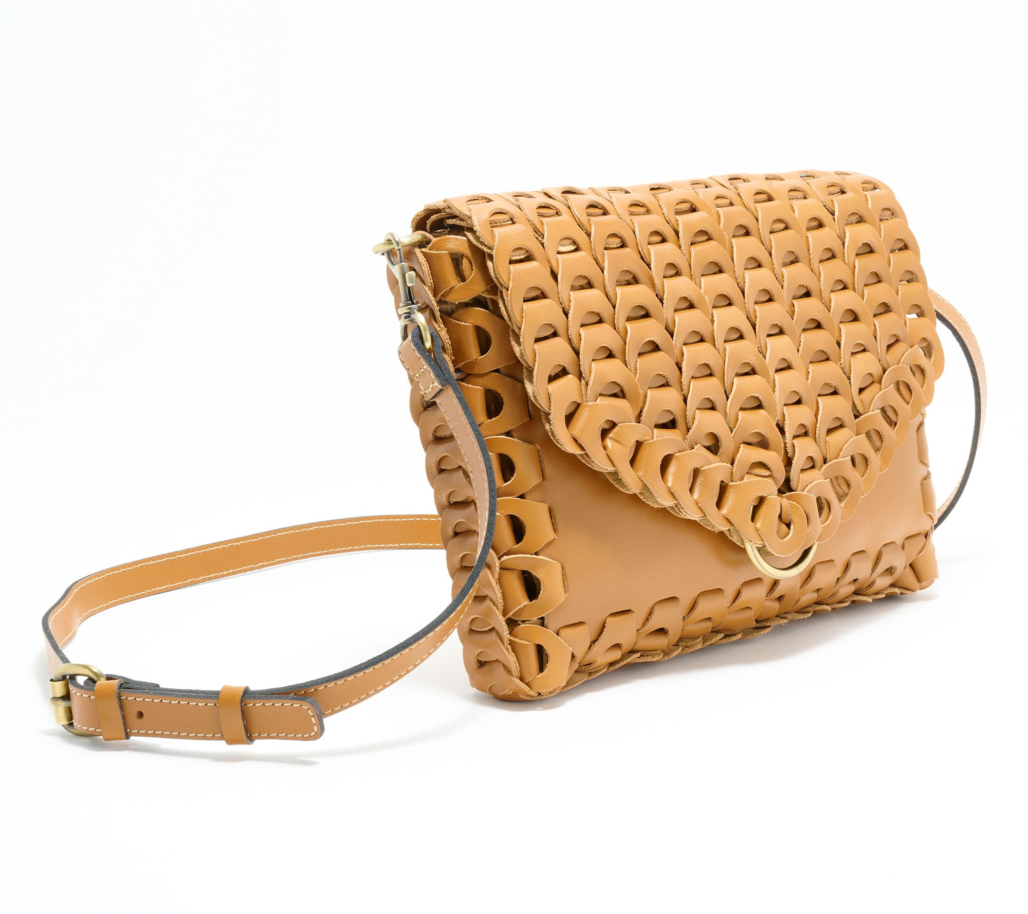 "As Is" Patricia Nash Porticci Leather Chainlink Bag - QVC.com