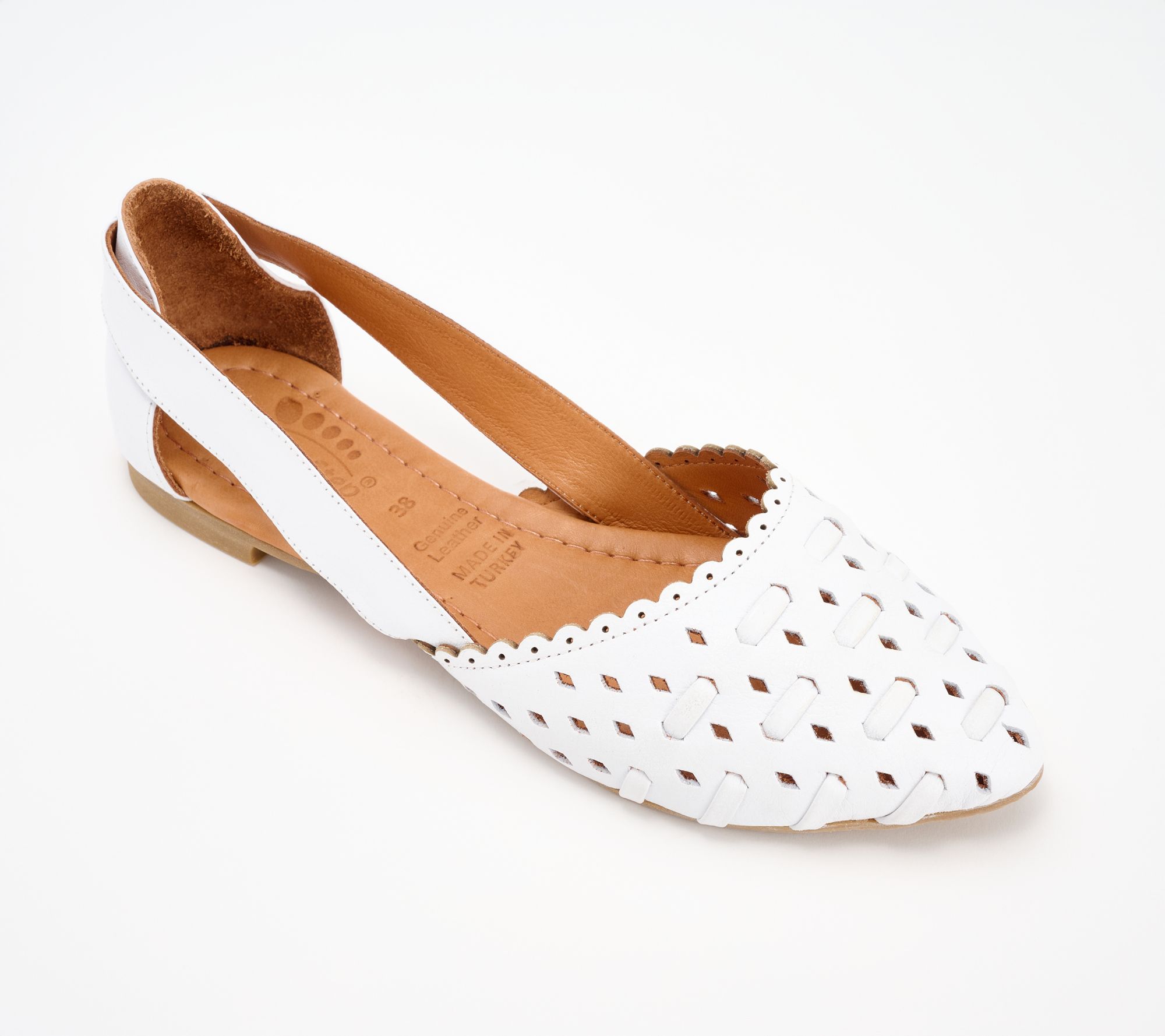 Spring Step Leather Flats Delorse - QVC.com