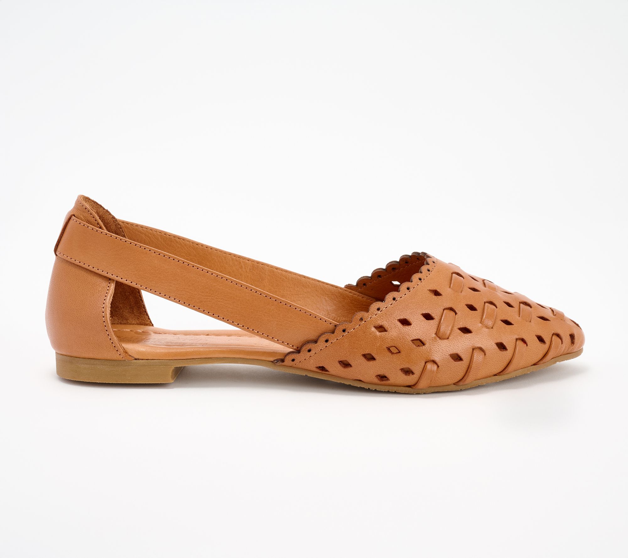 Spring Step Leather Flats Delorse - QVC.com