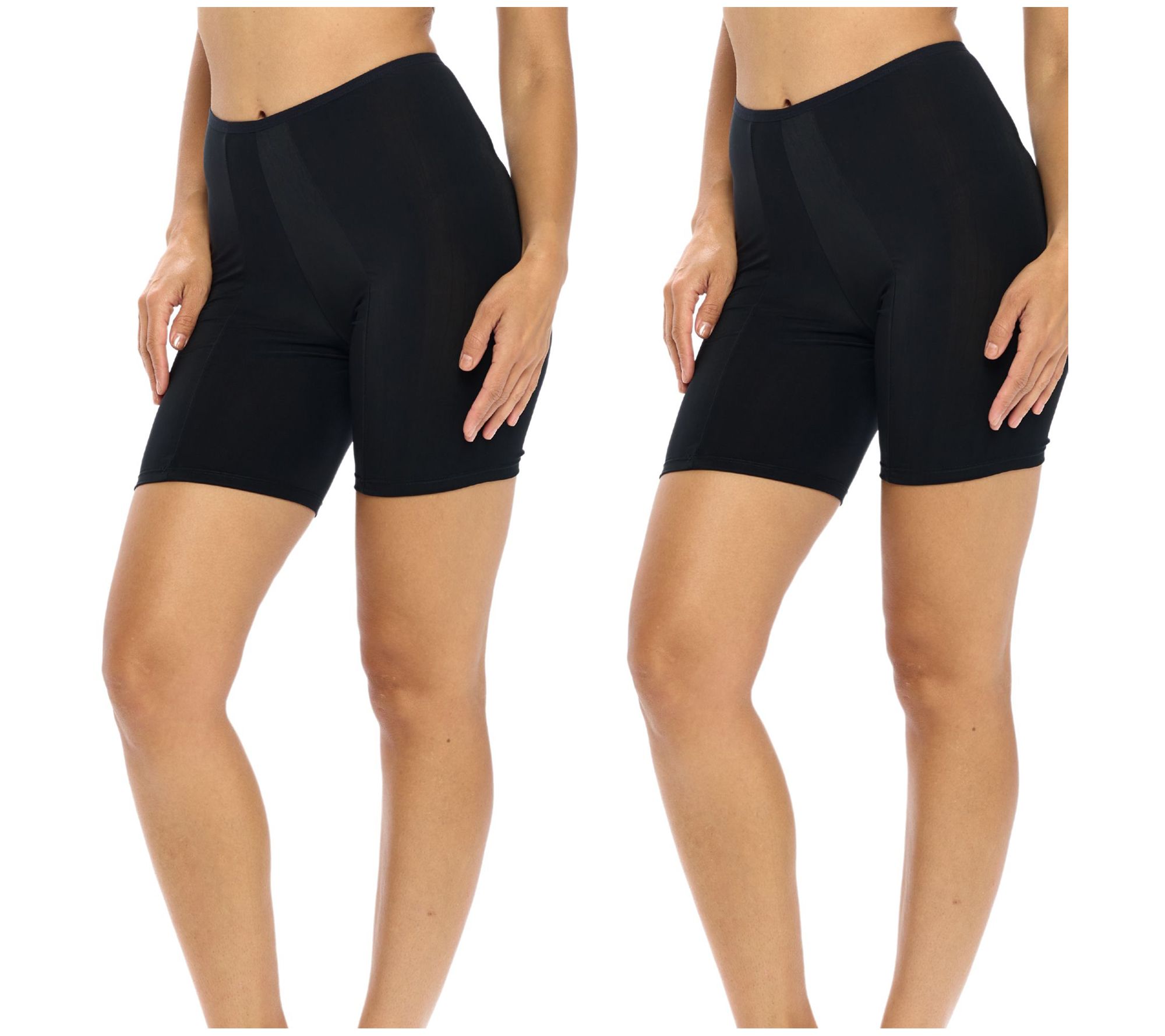 Undersummers Set of 2 Cooling Classic 6" Shortlette Slip Short - QVC.com