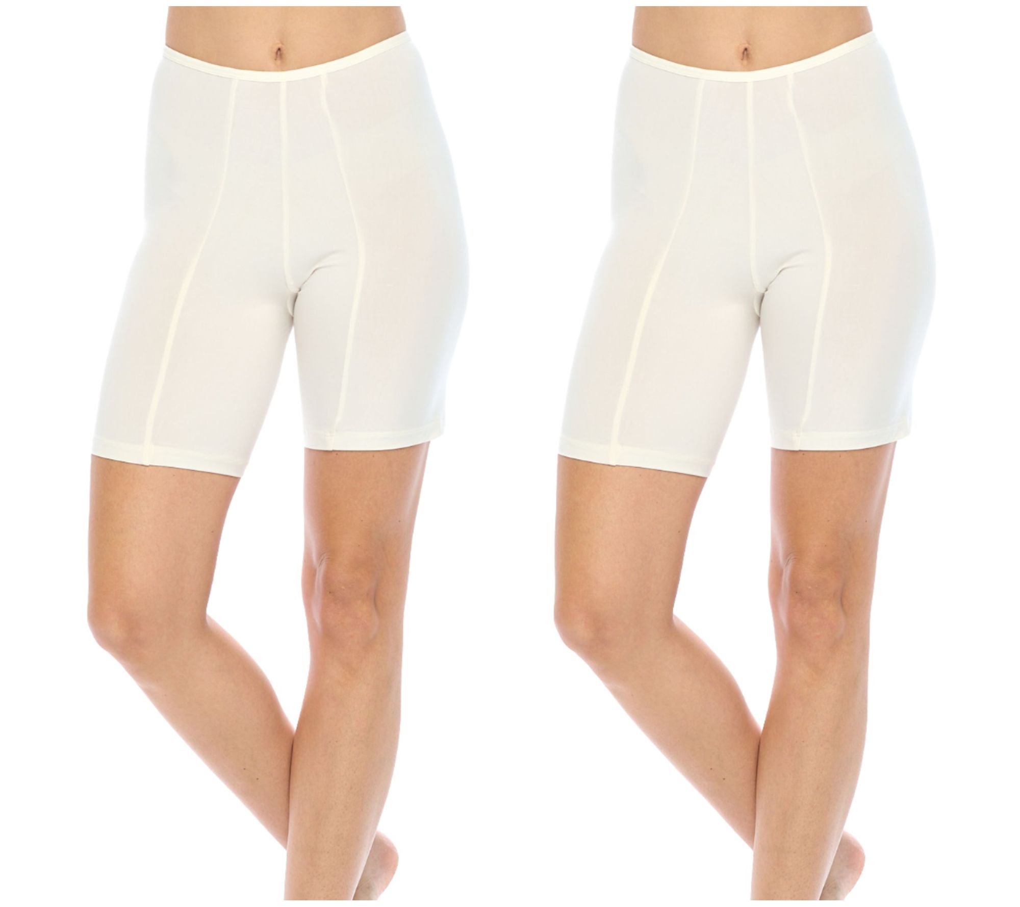 Undersummers Set of 2 Cooling Classic 6" Shortlette Slip Short - QVC.com