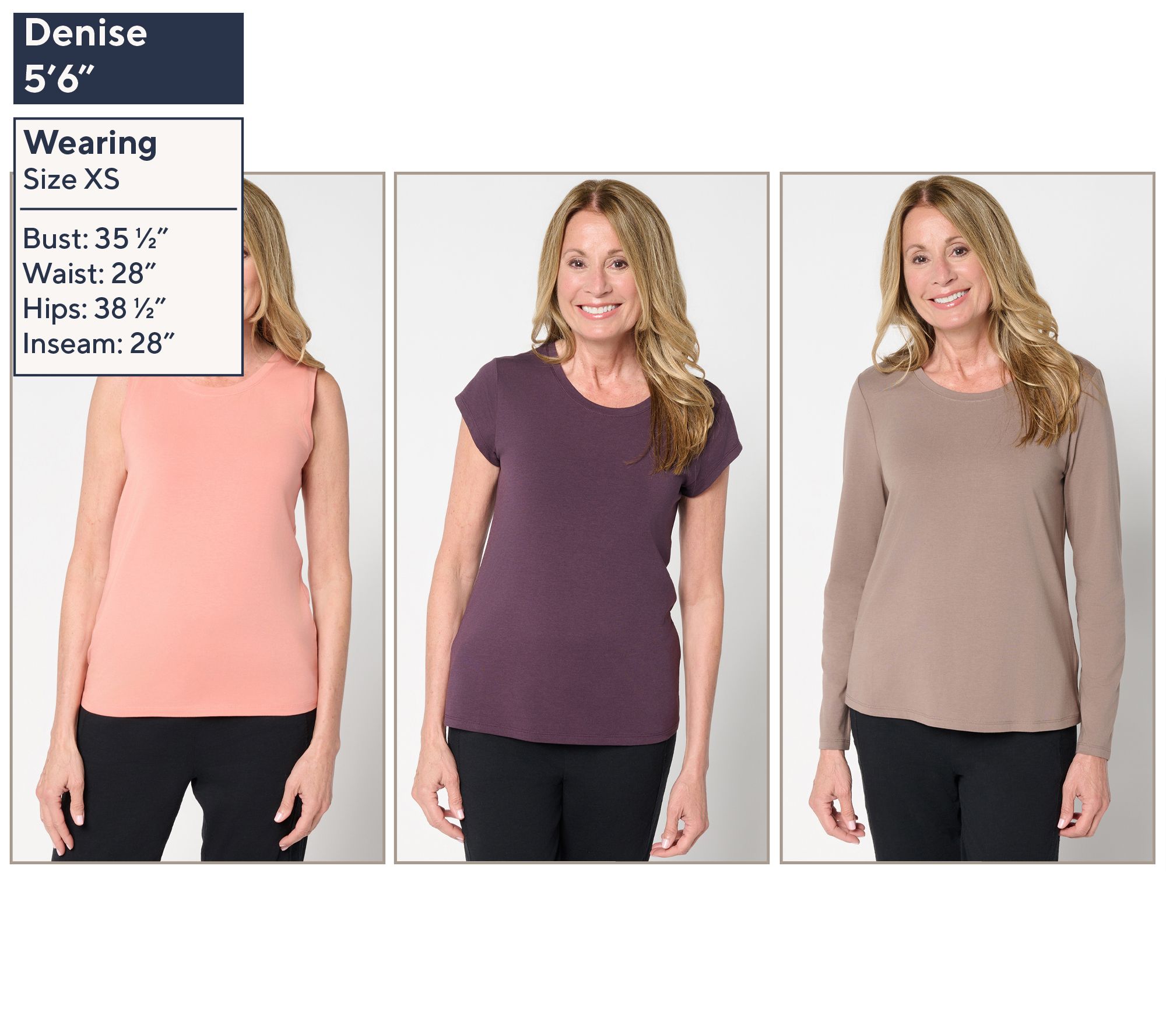 AnyBody Cozy Knit Jersey 3-Pack Assorted Tops - QVC.com