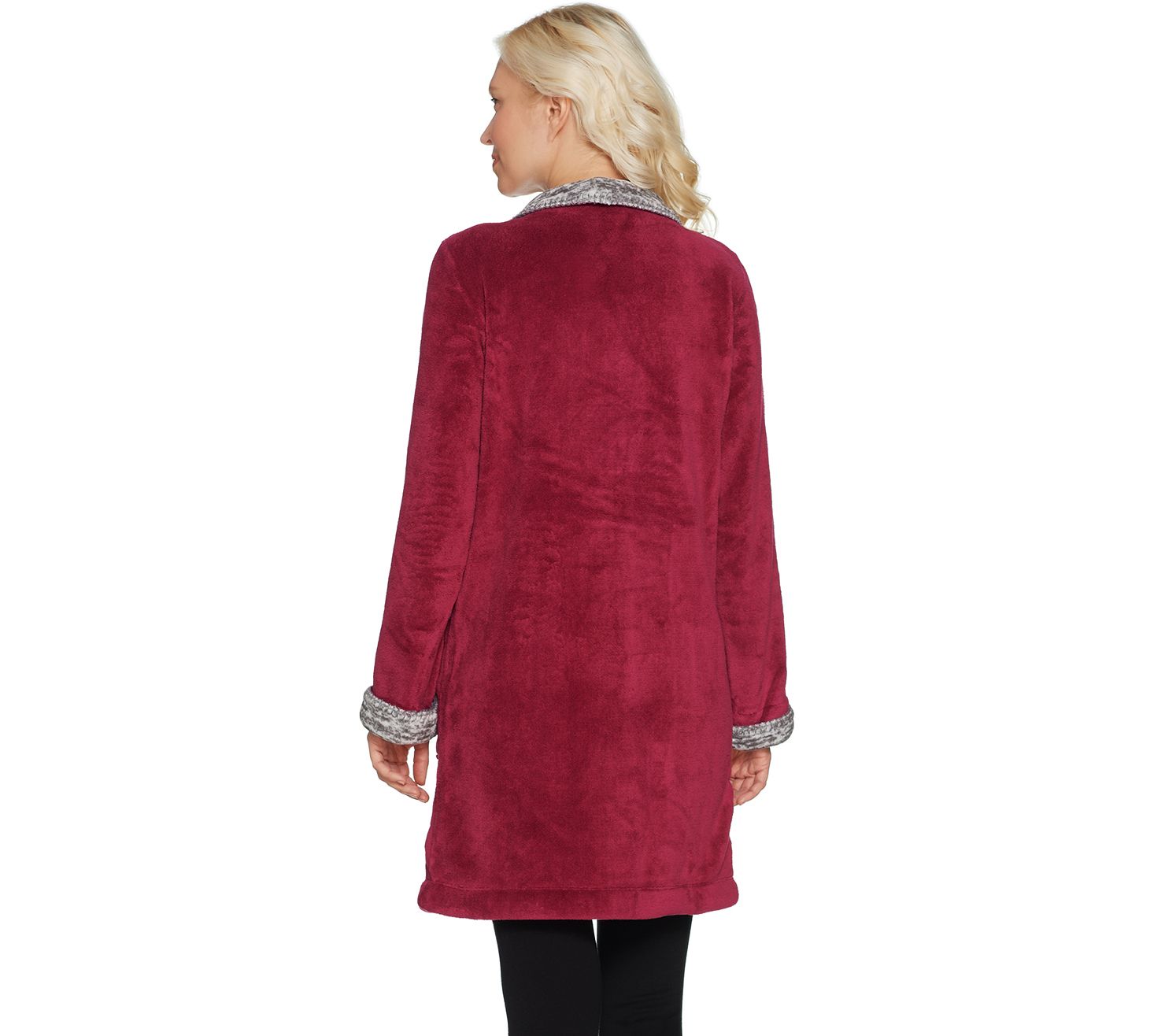 "As Is" Stan Herman Double Printed Plush Jacket - QVC.com