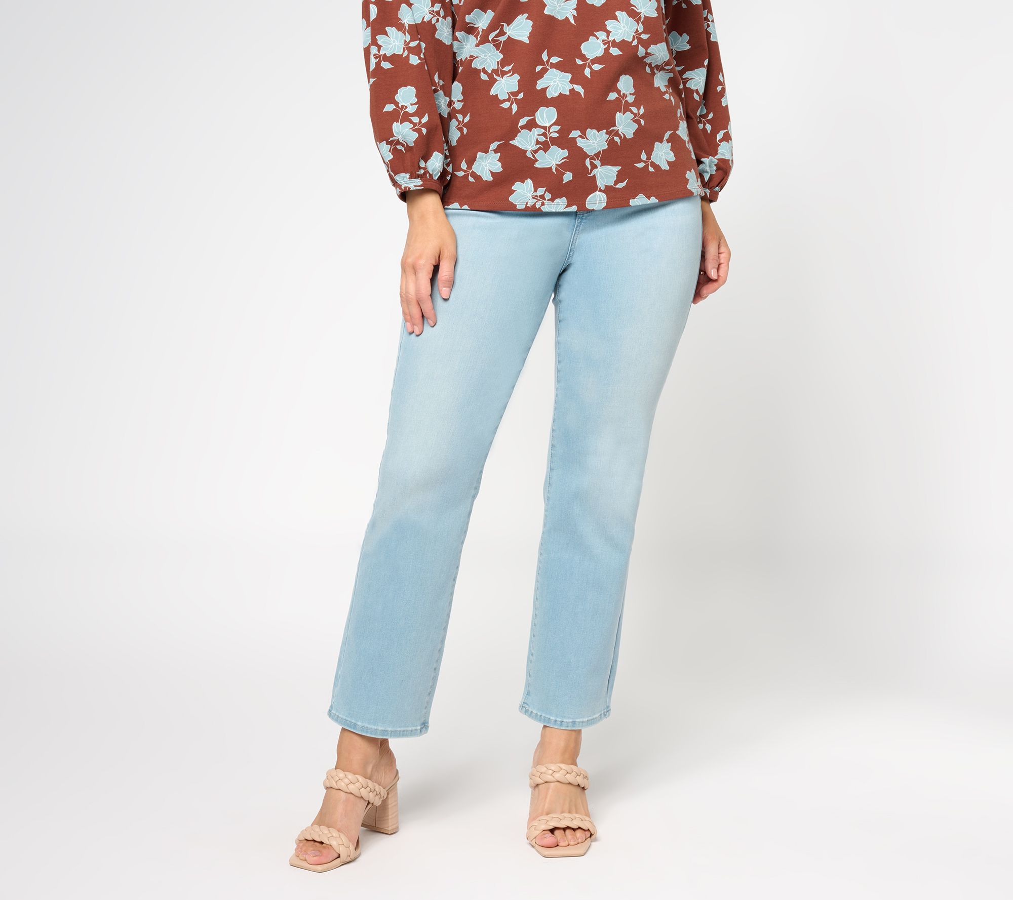 NYDJ Curve Shaper Marilyn Straight Ankle- Influence - QVC.com