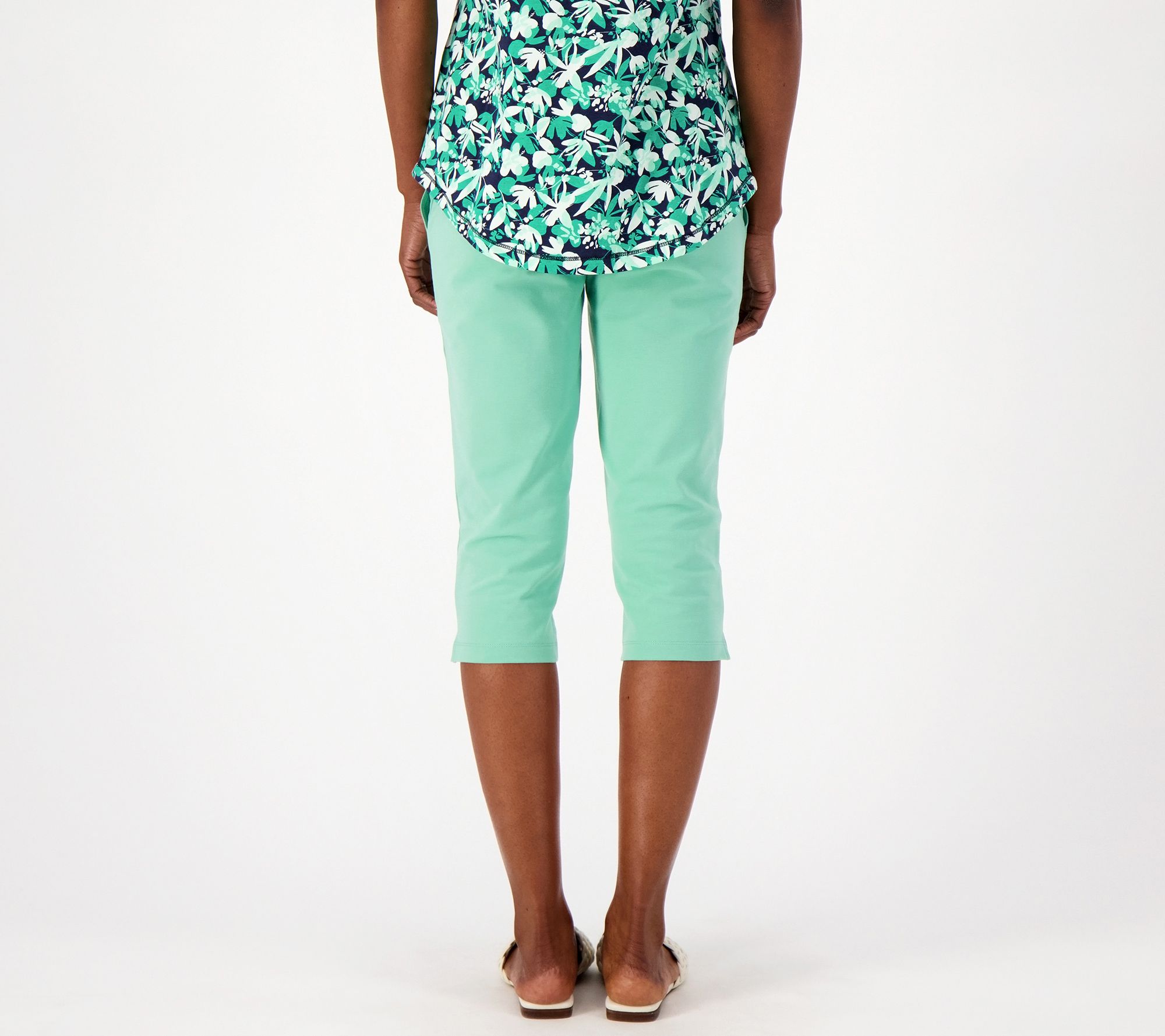 "As Is" Women With Control Petite Tummy Control Pedal Pushers - QVC.com