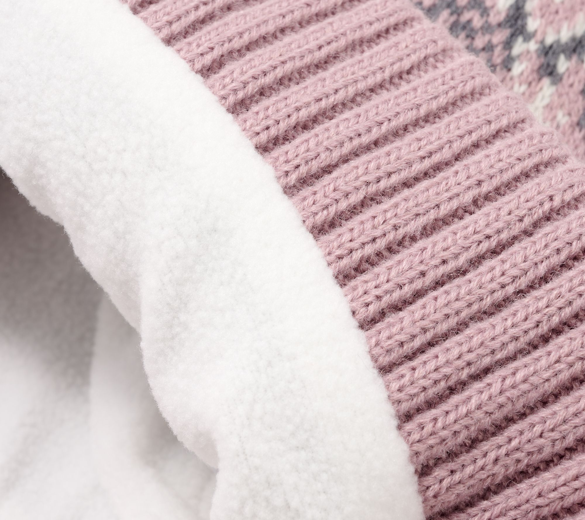 "As Is" MUK LUKS Heat Retaining Fair Isle Hat& Touch Screen Gloves ...