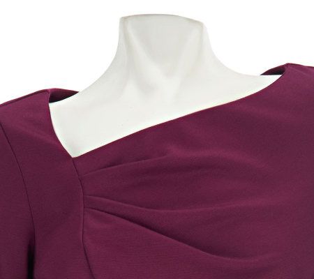 Mark of Style by Mark Zunino Knit Dress with Ruching Detail - QVC.com