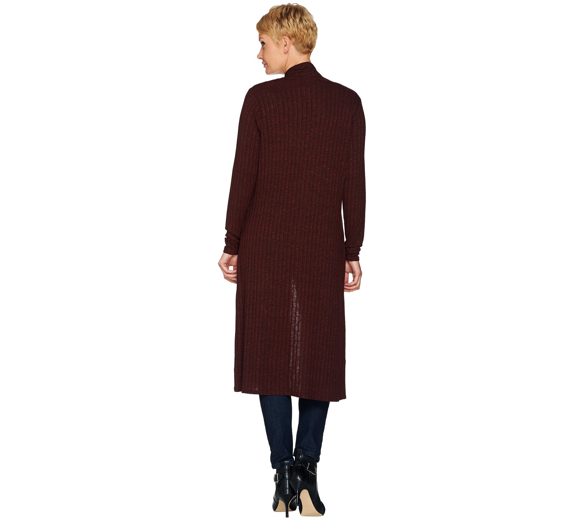 "As Is" Lisa Rinna Collection Open Front Regular Duster Cardigan - QVC.com