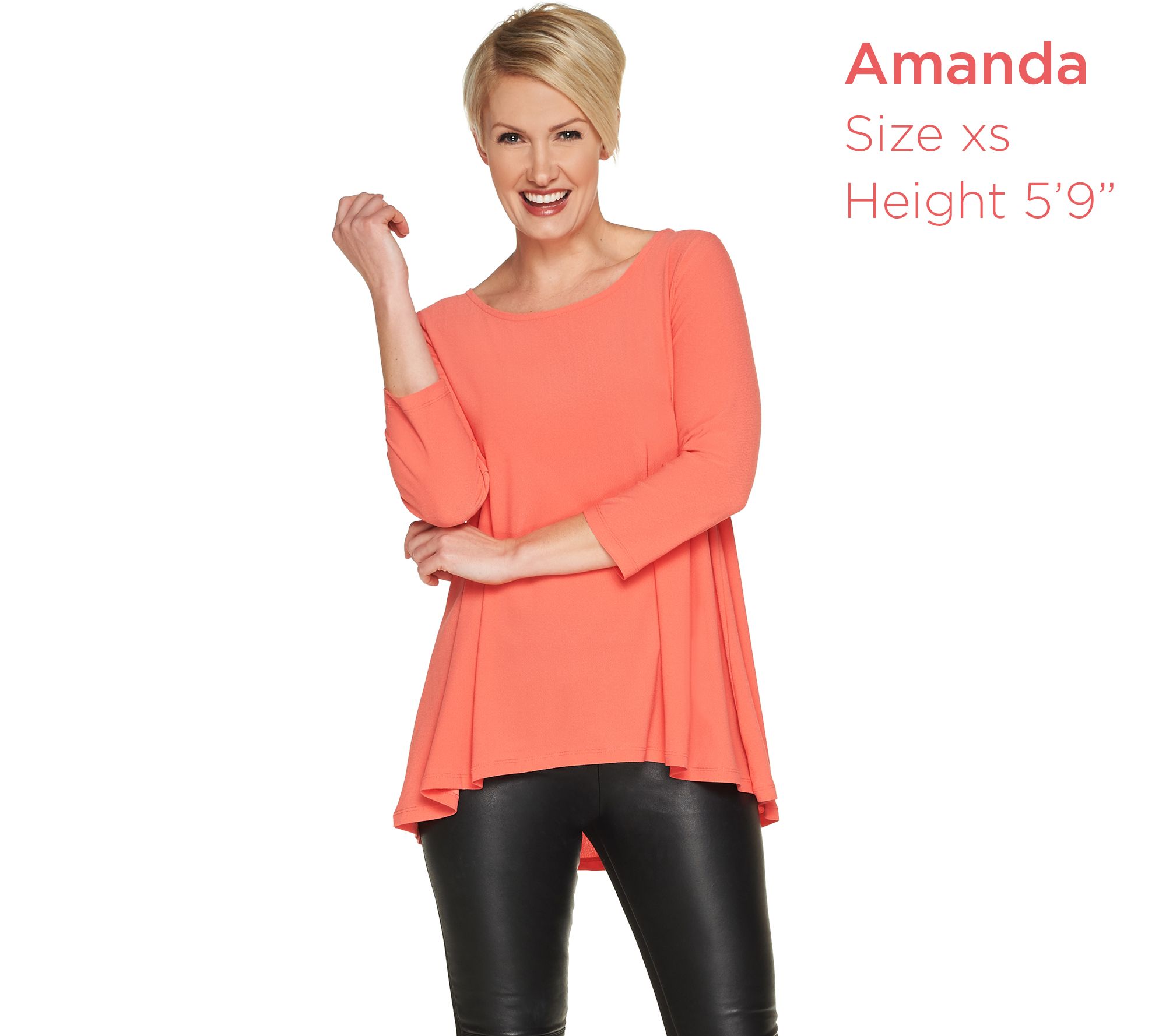 "As Is" Attitudes by Renee Moss Crepe Shirred Back Top - QVC.com