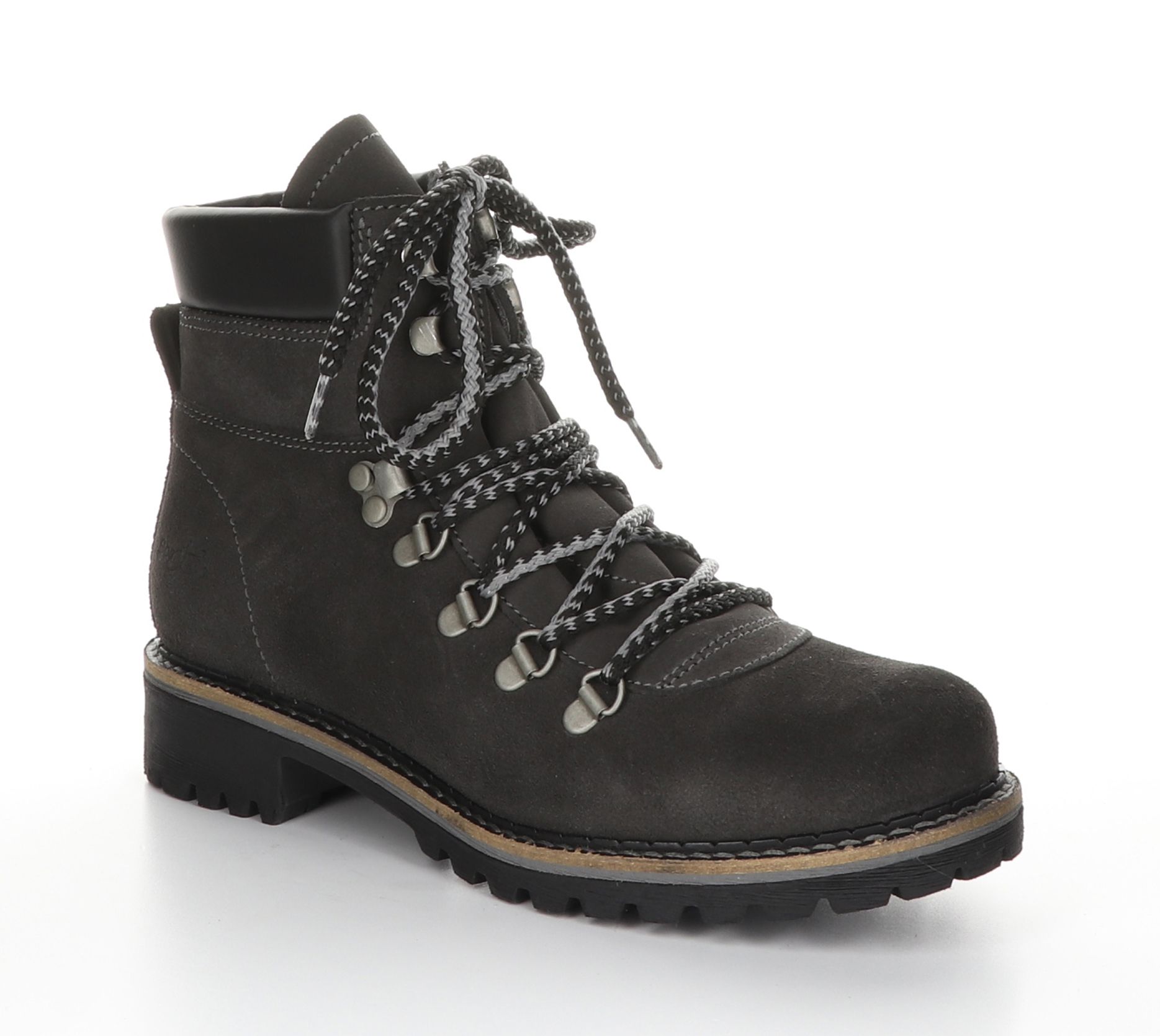 Bos & Co Nubuck Rubber Heel Ankle Boots - Hayden - QVC.com