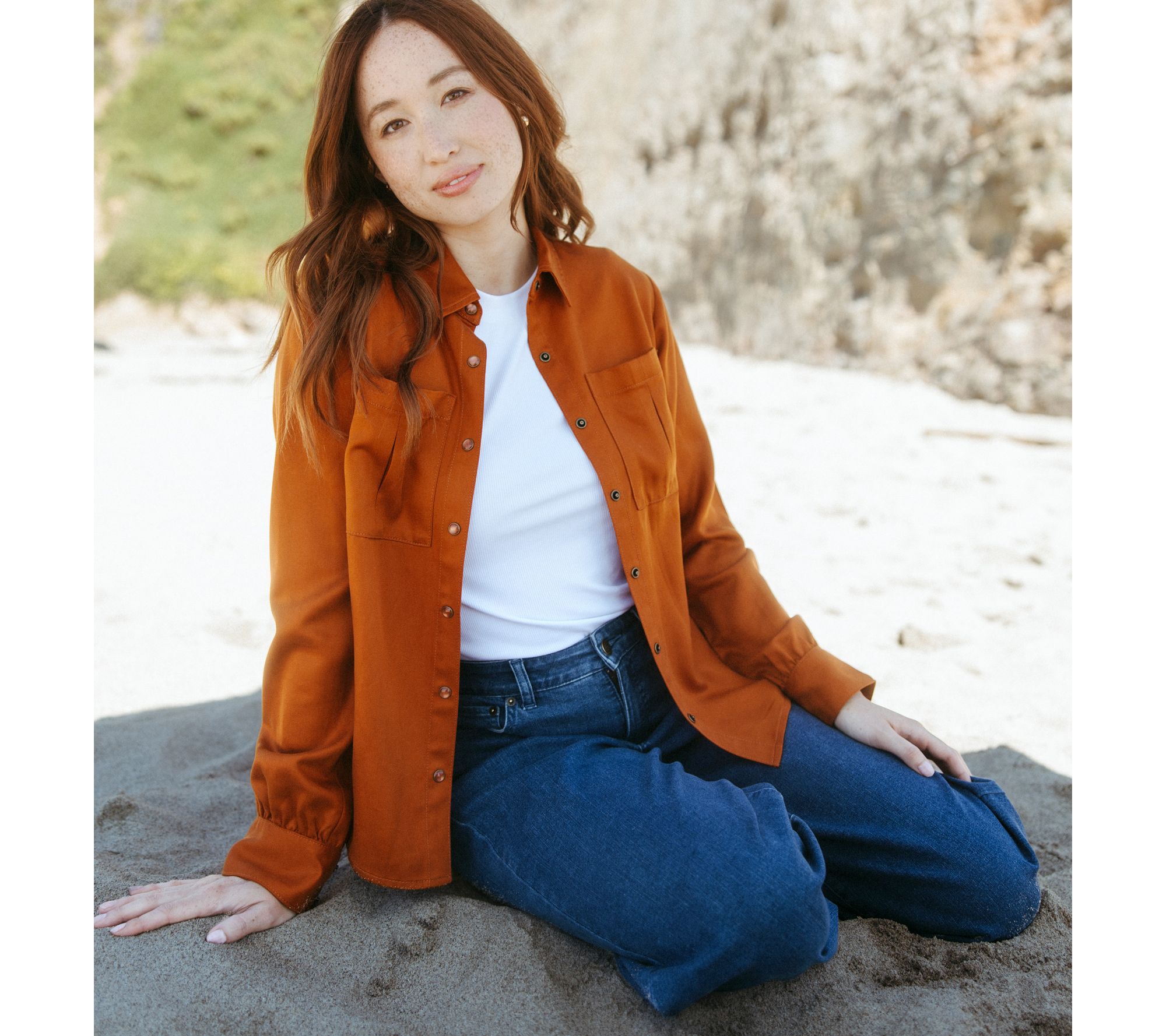 Me by Jennie Garth Dorian Denim Shirt - QVC.com