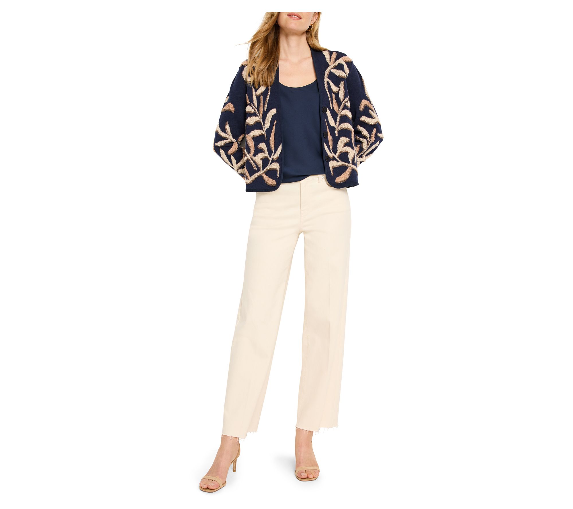 NIC+ZOE Midnight Fern Tufted Knit Jacket - QVC.com