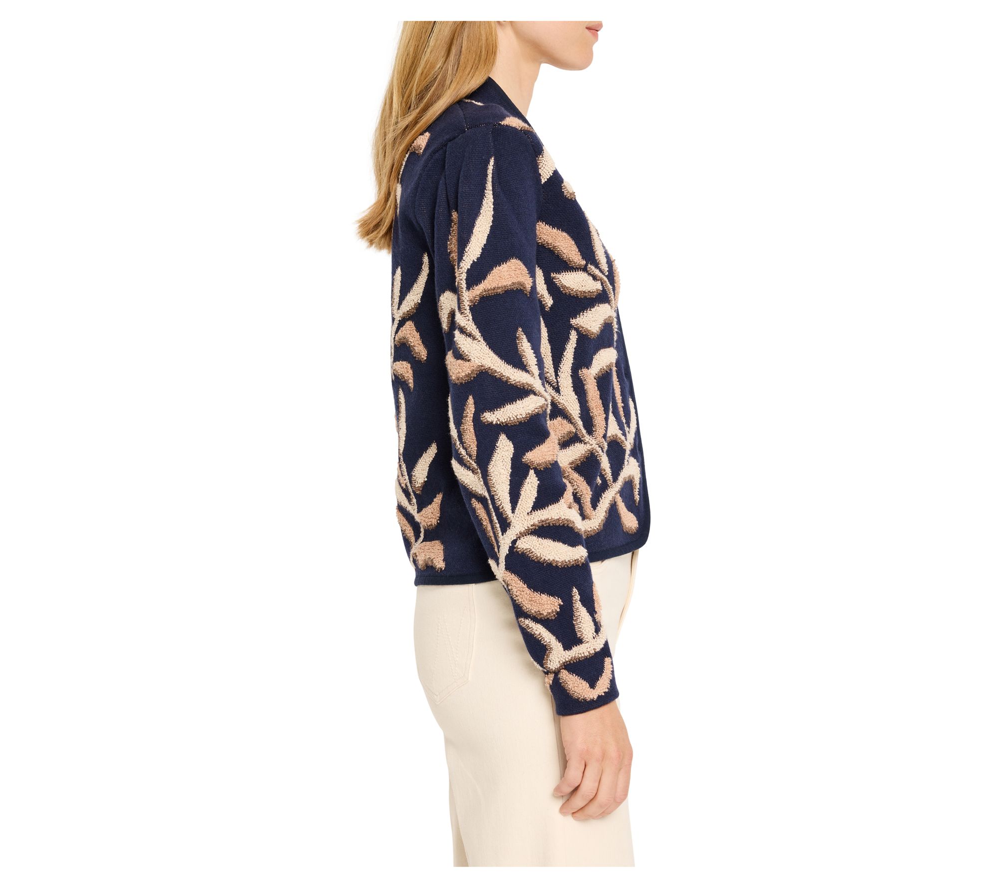 NIC+ZOE Midnight Fern Tufted Knit Jacket - QVC.com