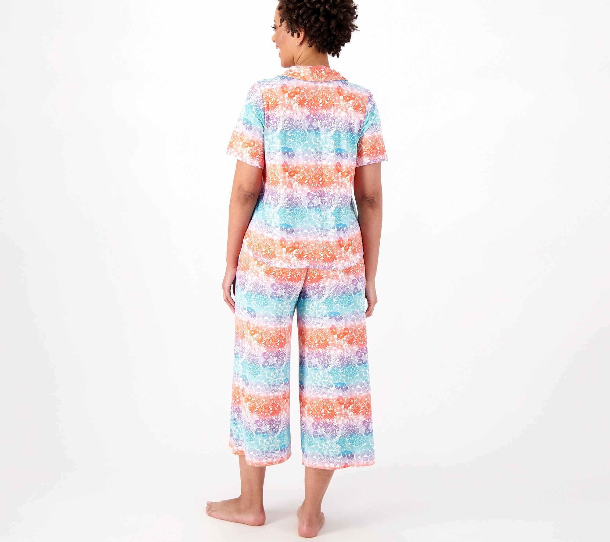Bumblebella Dreamy Jersey Notch Collar & Pant Pajama Set - QVC.com
