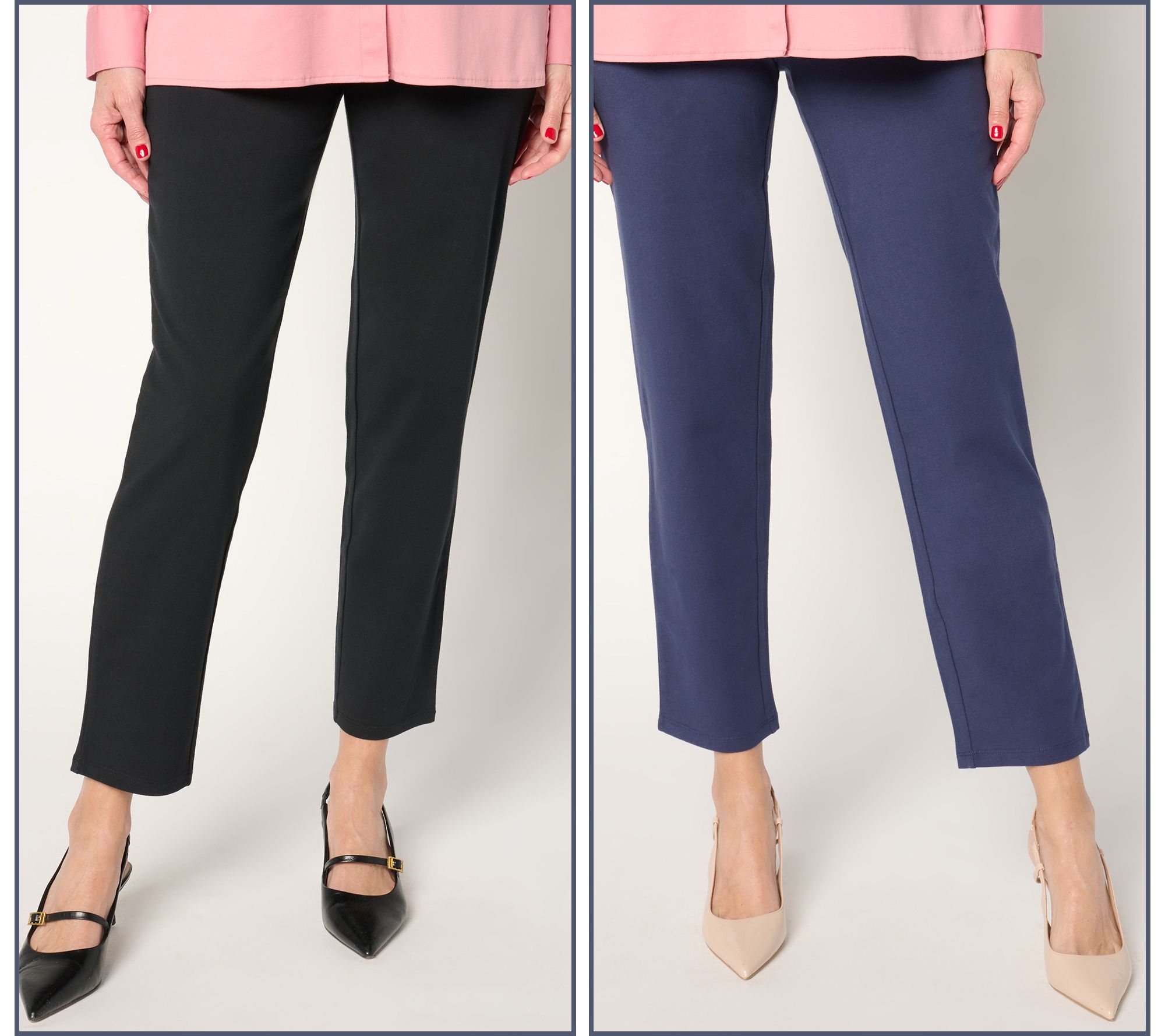Women with Control Tall Set of 2 86/14 Slim Leg Pants - QVC.com