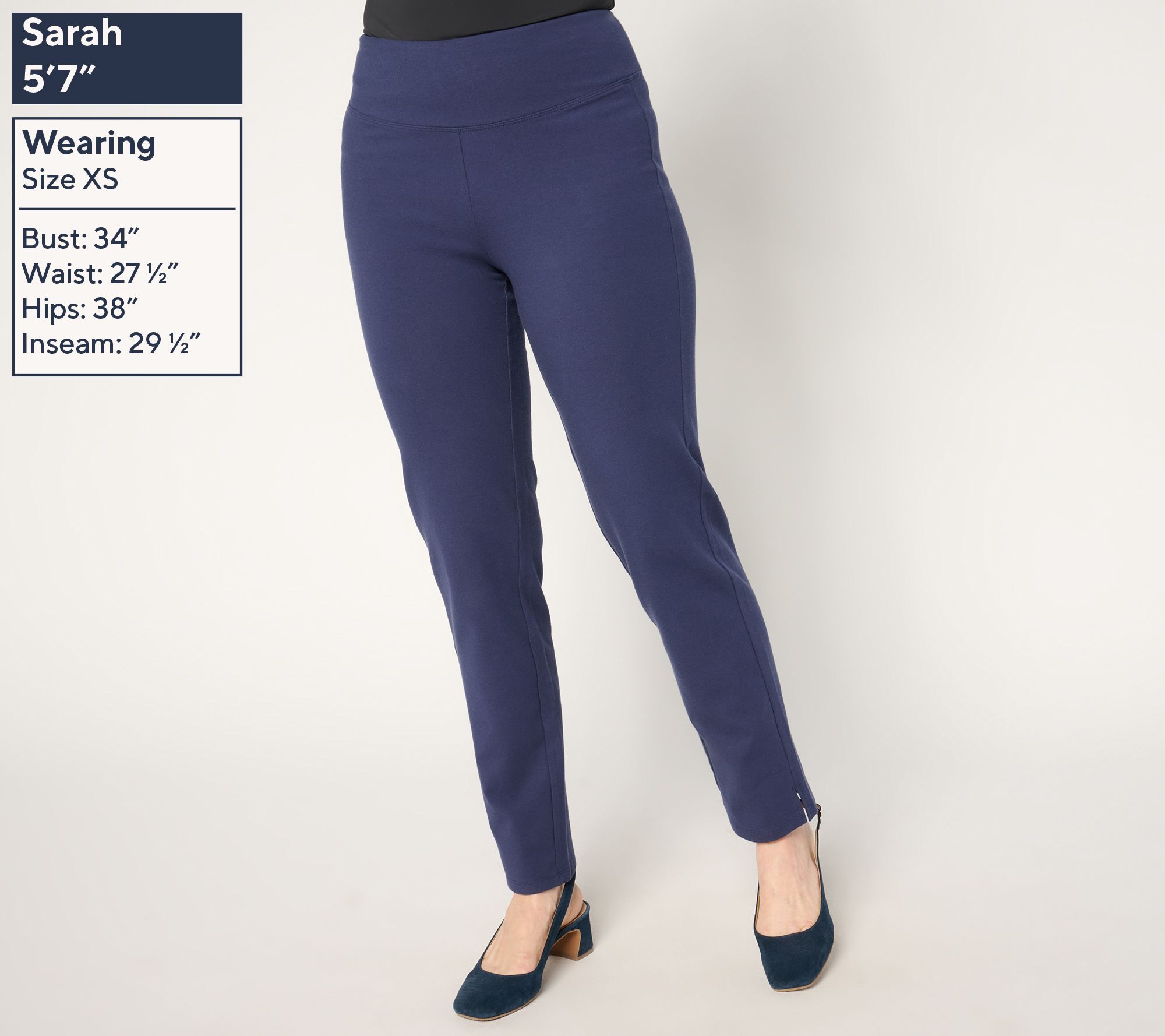 "As Is" Women with Control Tummy Control Reg 86/14 Straight Pants - QVC.com