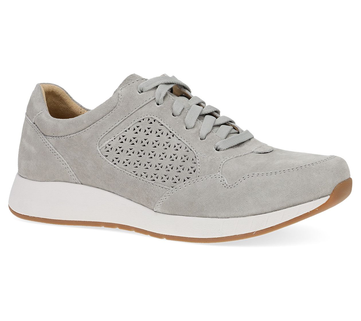 Dansko Catie Grey Suede Sneaker - QVC.com