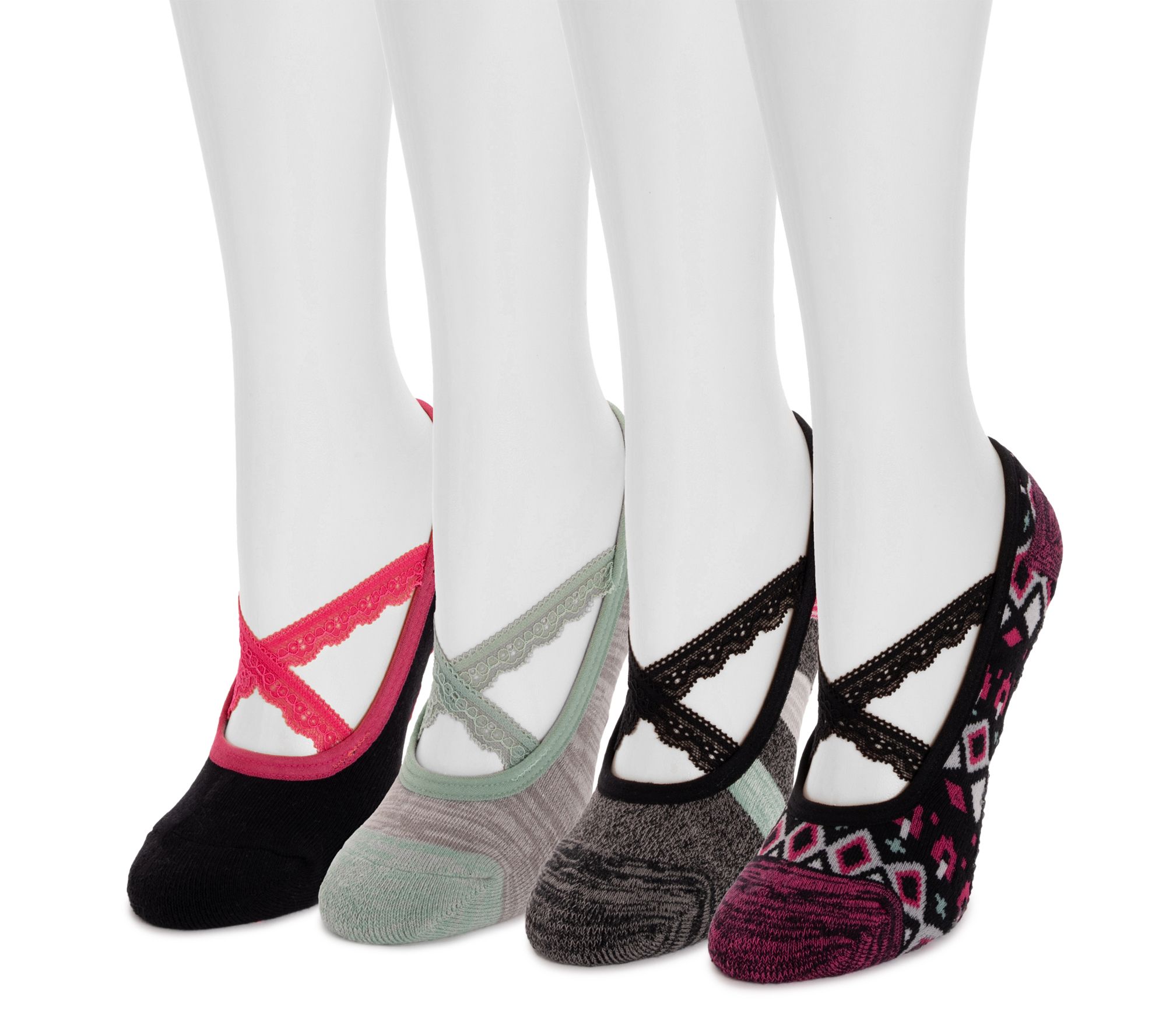MUK LUKS Women's Set of 4 Studio Socks - QVC.com