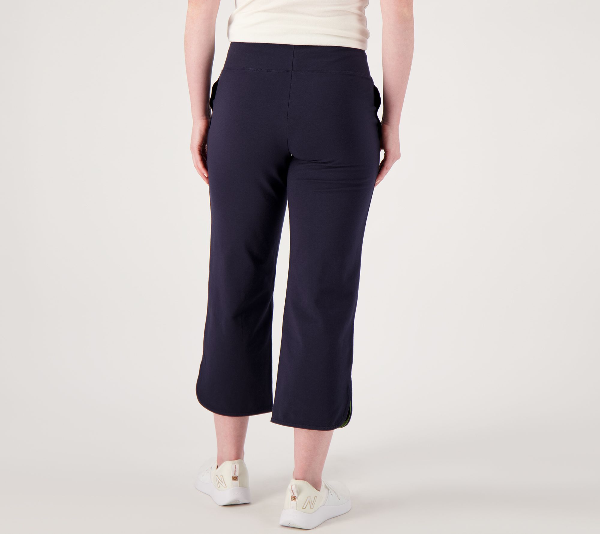 Women with Control Tall Cotton Jersey Tulip Hem Cropped Pants - QVC.com
