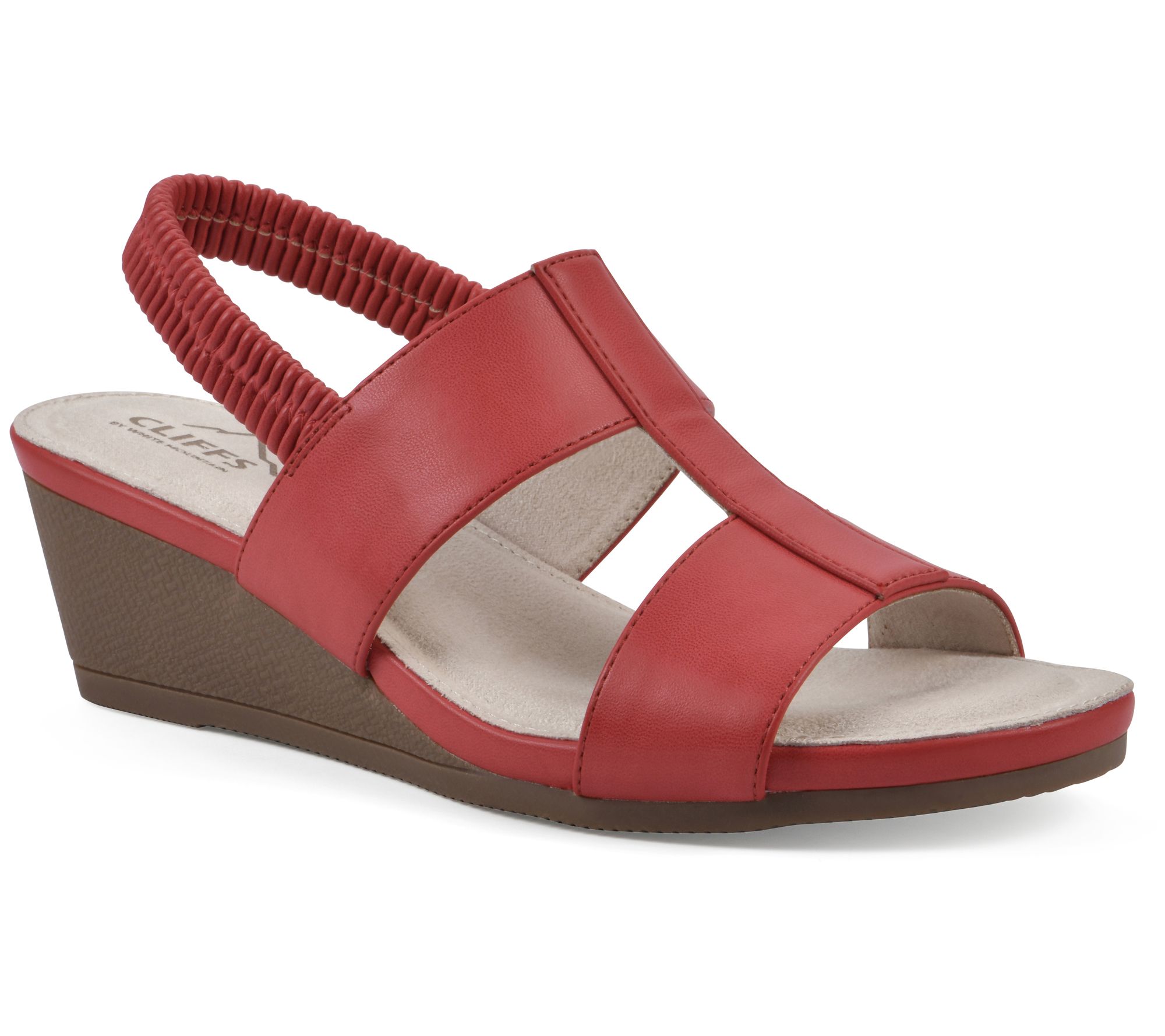 Cliffs by White Mountain Slingback Wedge Sandals - Candea - QVC.com