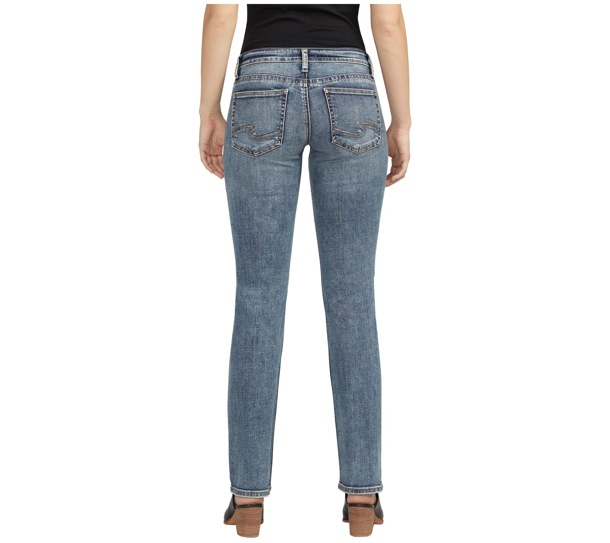 Silver Jeans Co. Tuesday Low-Rise Straight Jeans - QVC.com