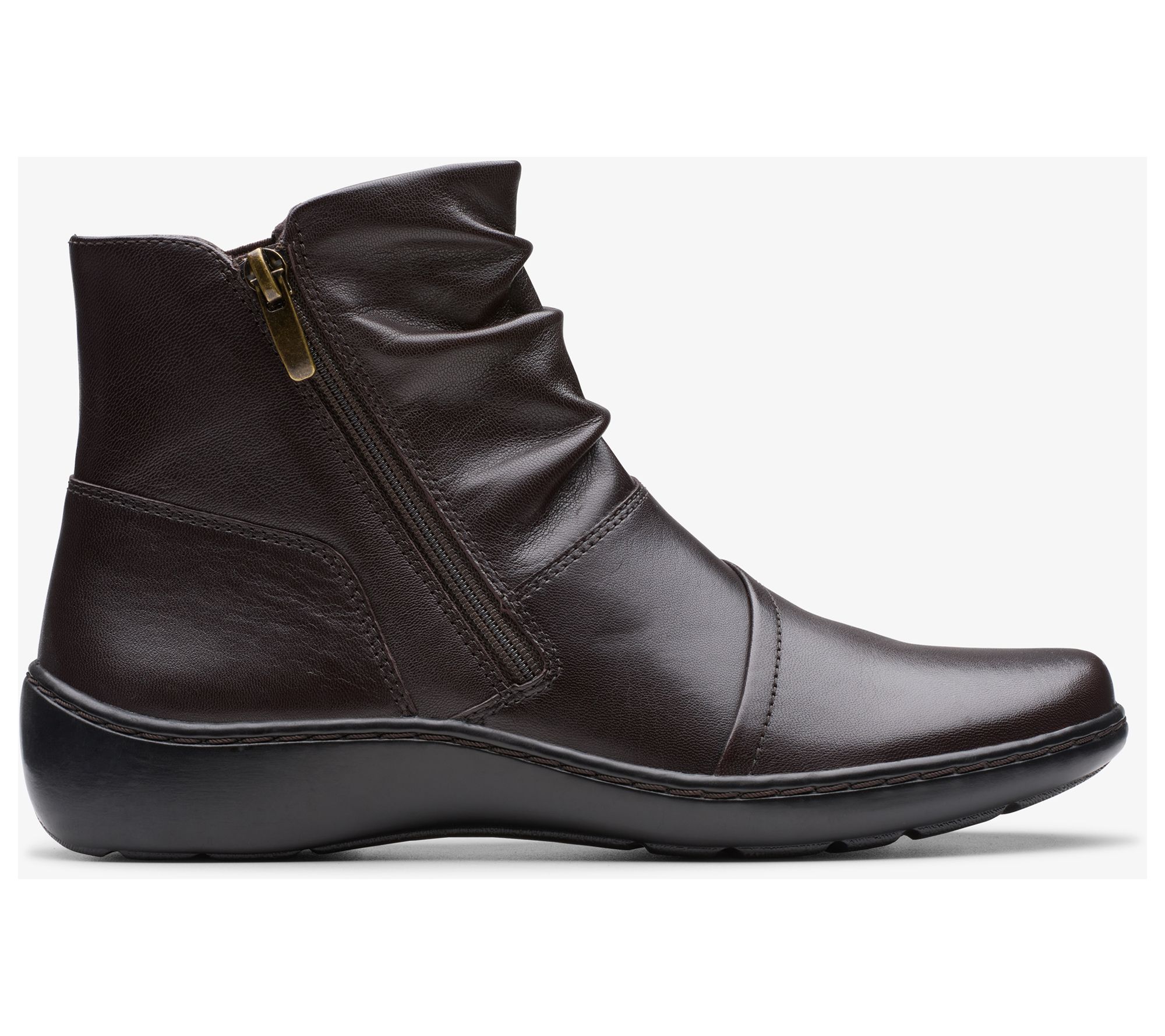 Clarks Collection Leather Ankle Boots- Cora Pace - QVC.com